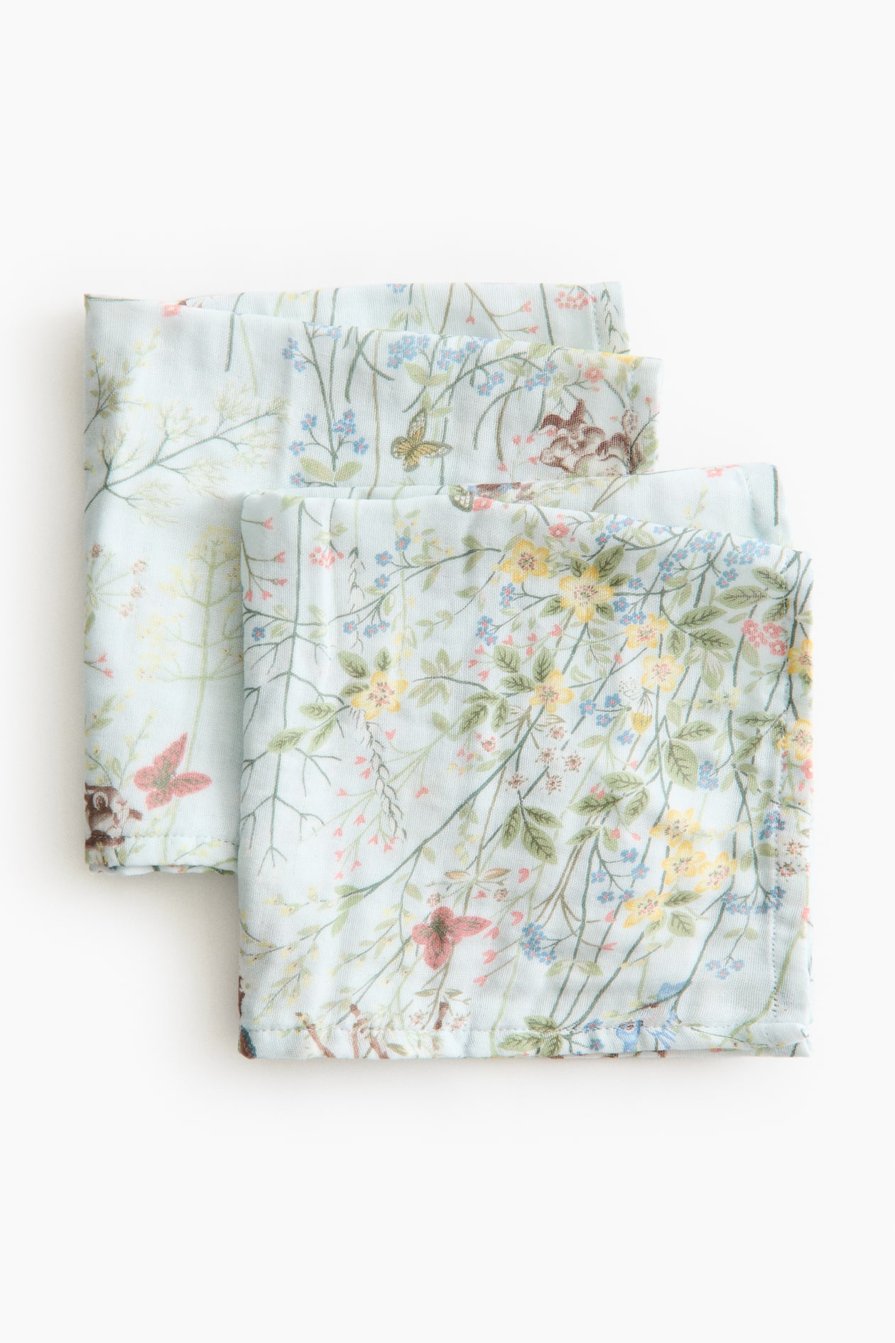 Light blue/Bambi 2-pack Small Muslin Cloths at H&M Home | H&M US