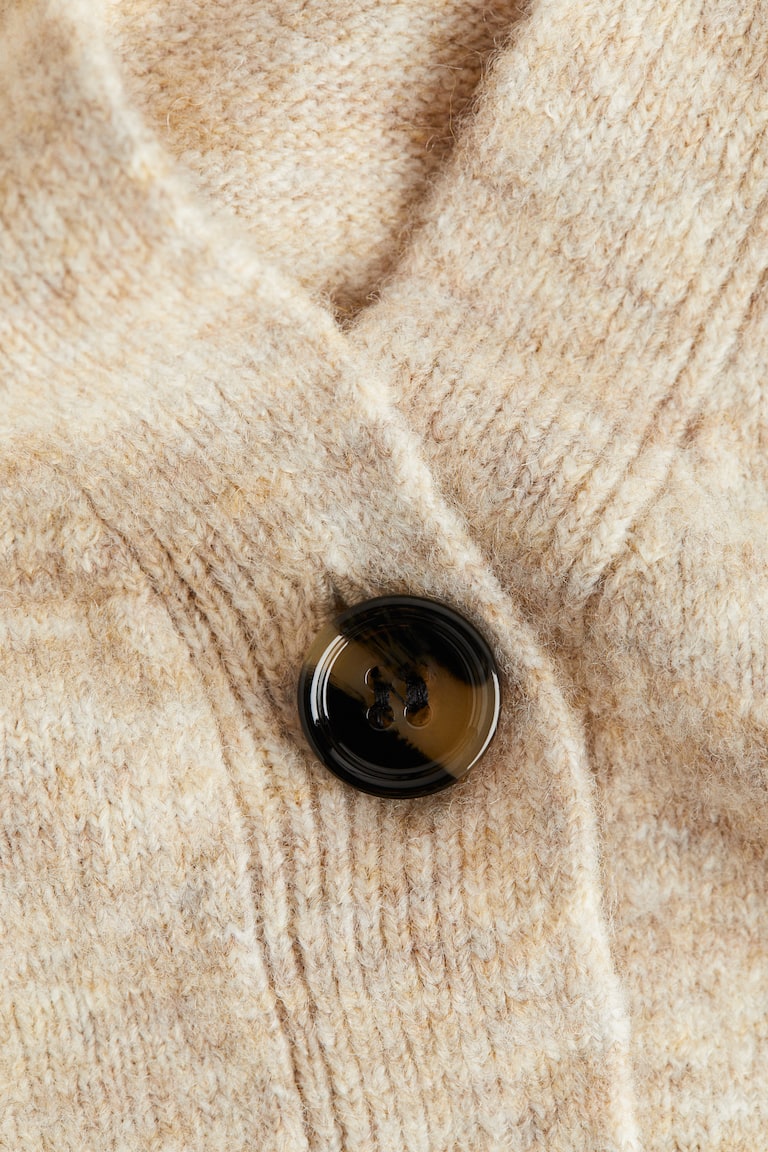 Women's Beige marl Loose-fit cardigan | H&M GB