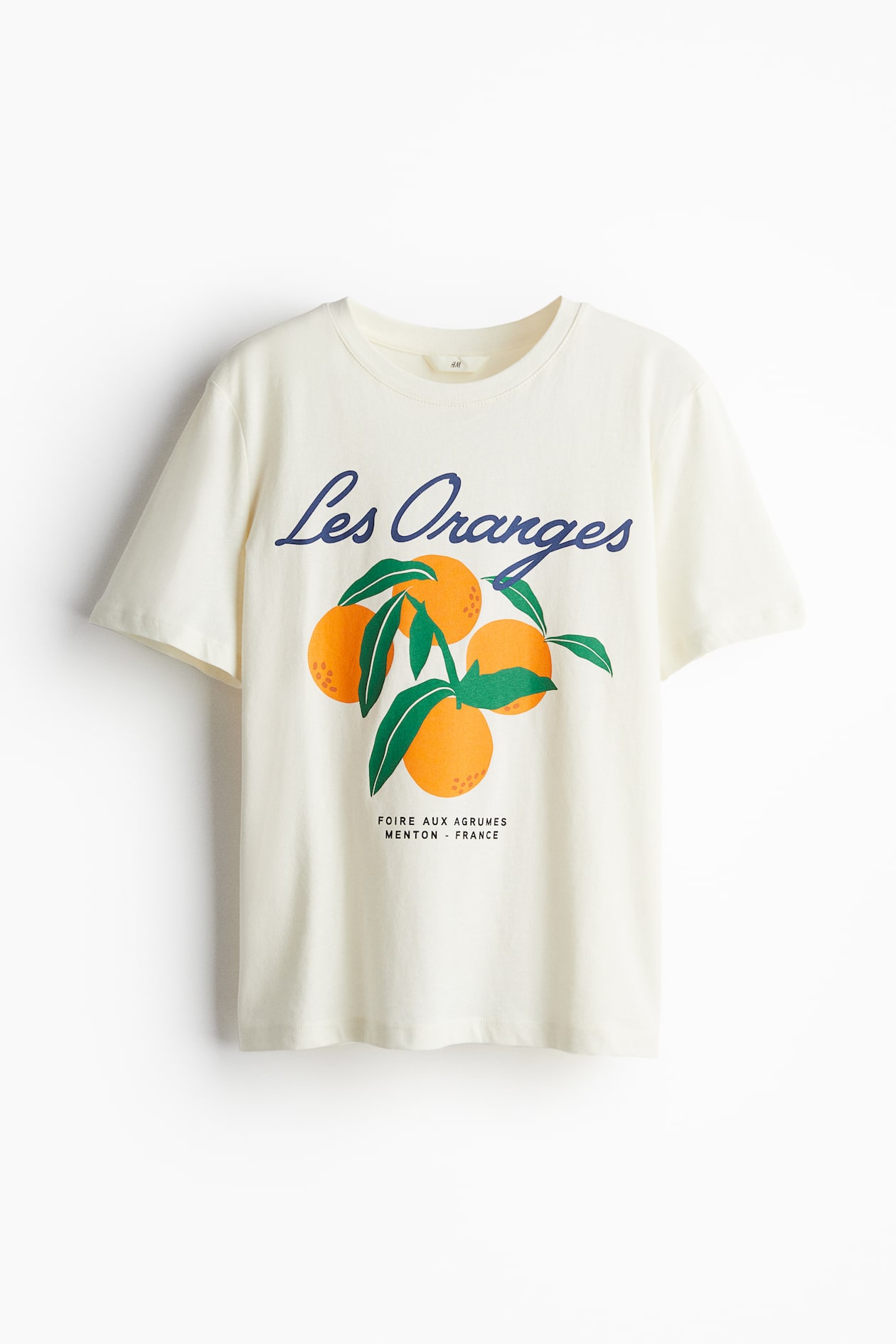 Printed T-shirt - Cream/oranges - Ladies | H&M US