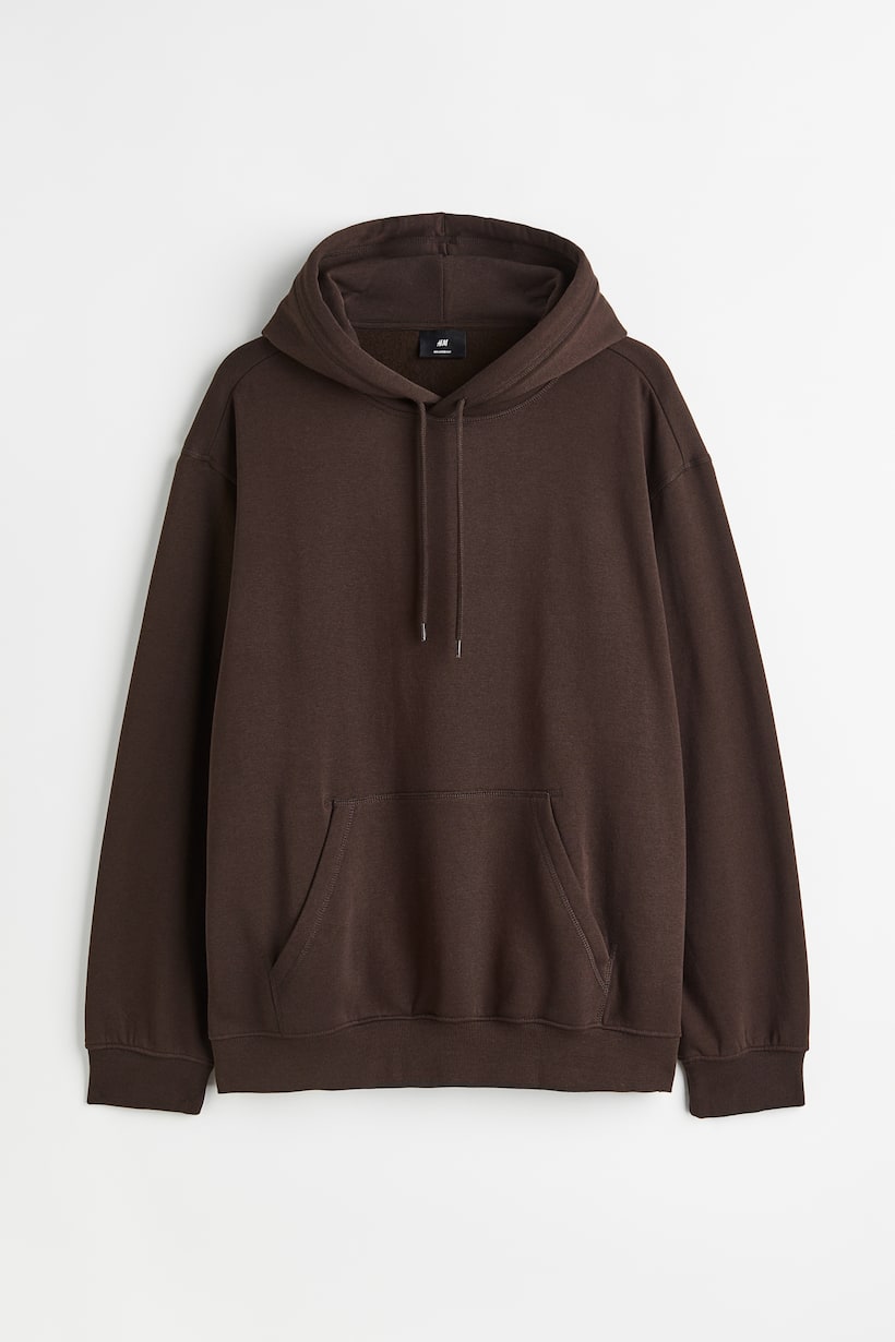 Men’s Dark brown Loose Fit Hoodie | H&M US