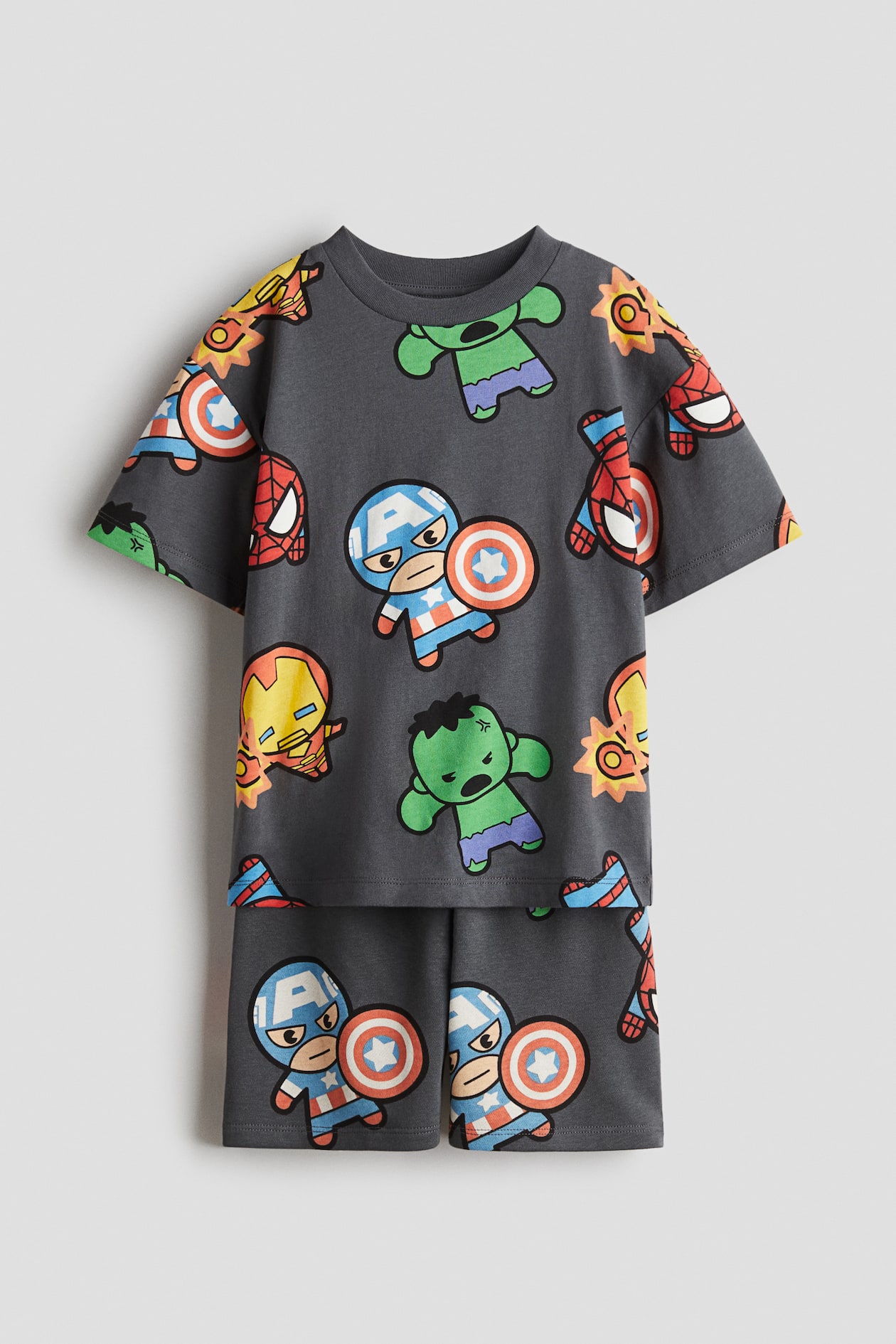 2-piece printed set - Dark grey/Marvel Comics - Kids | H&M MY