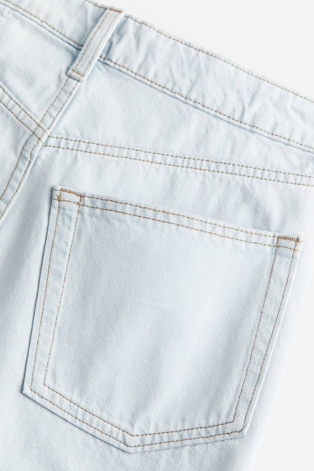 High-waisted denim shorts - Pale denim blue - Ladies | H&M GB