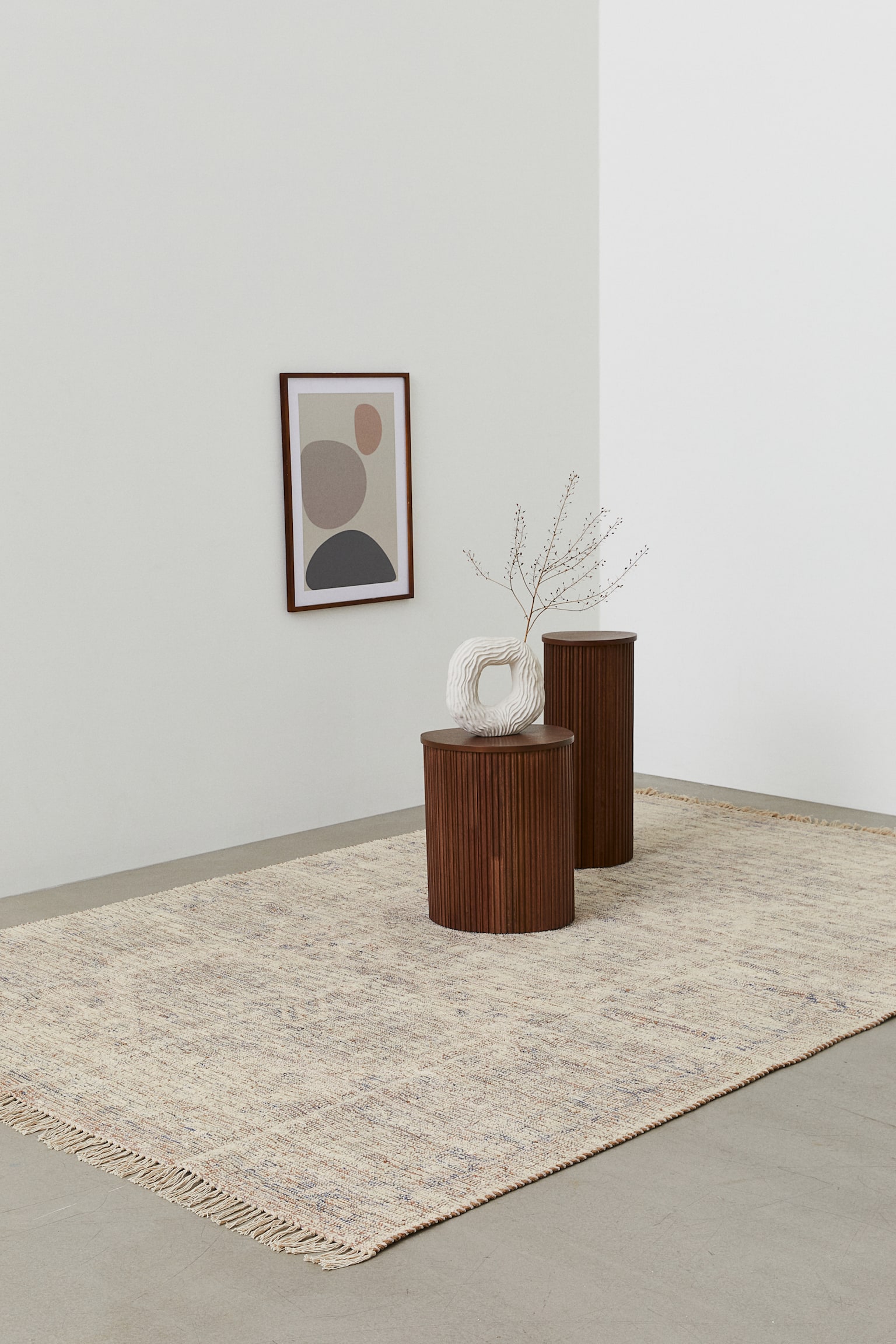 Large chenille rug - Beige/Patterned - Home All | H&M GB