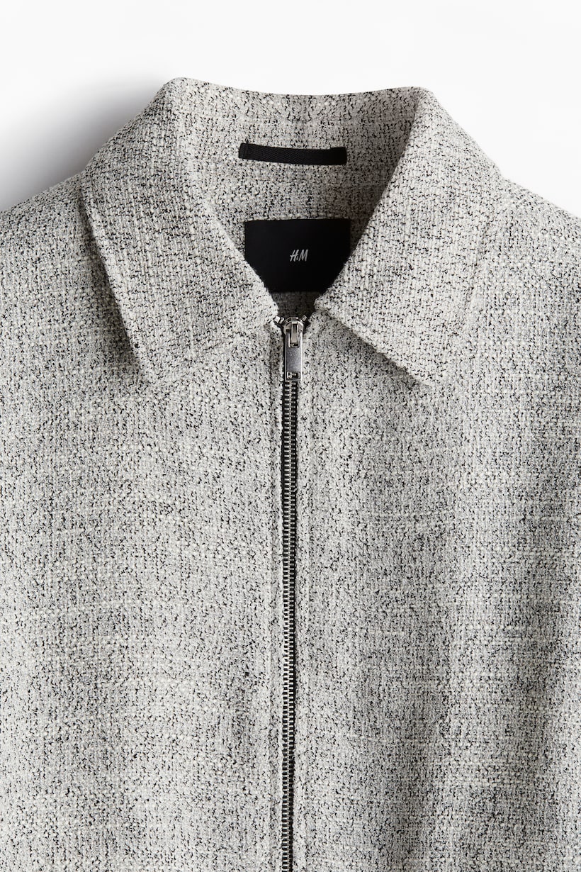Regular Fit Shacket - Grey marl - Men | H&M IN