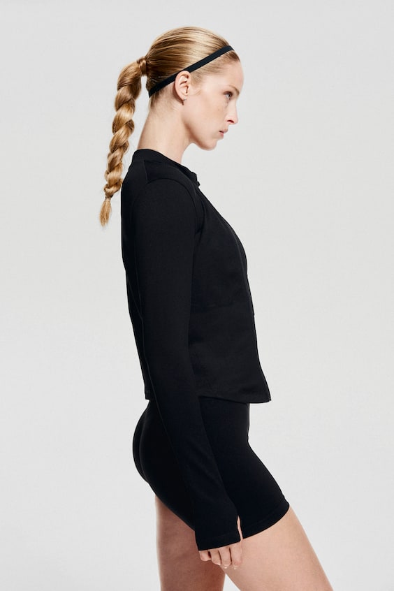 Dikişsiz Kısa Tayt Invisible Scrunch DryMove™ - Siyah - KADIN | H&M TR