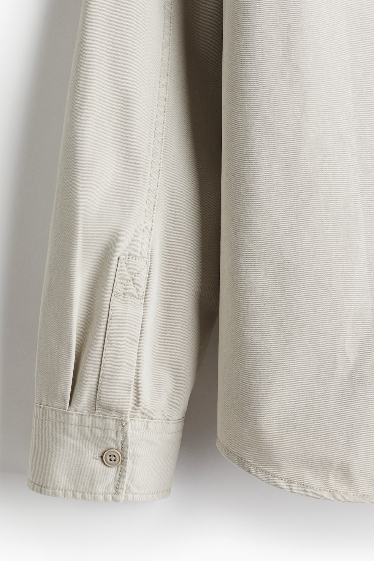 Men’s Light beige Regular-Fit Twill Overshirt | H&M PH