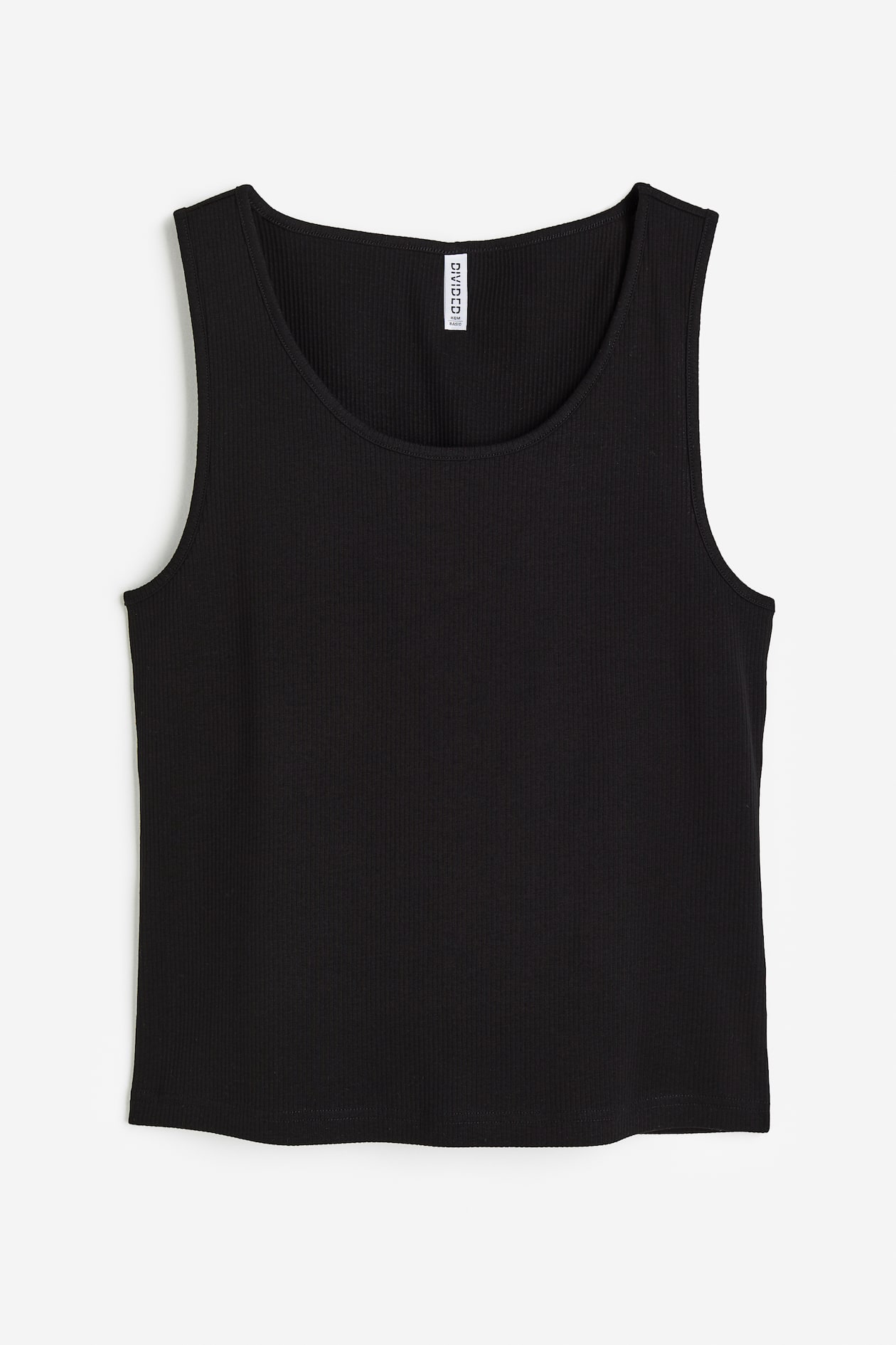 Women's Black H&M+ Ribbed cotton vest top | H&M MY