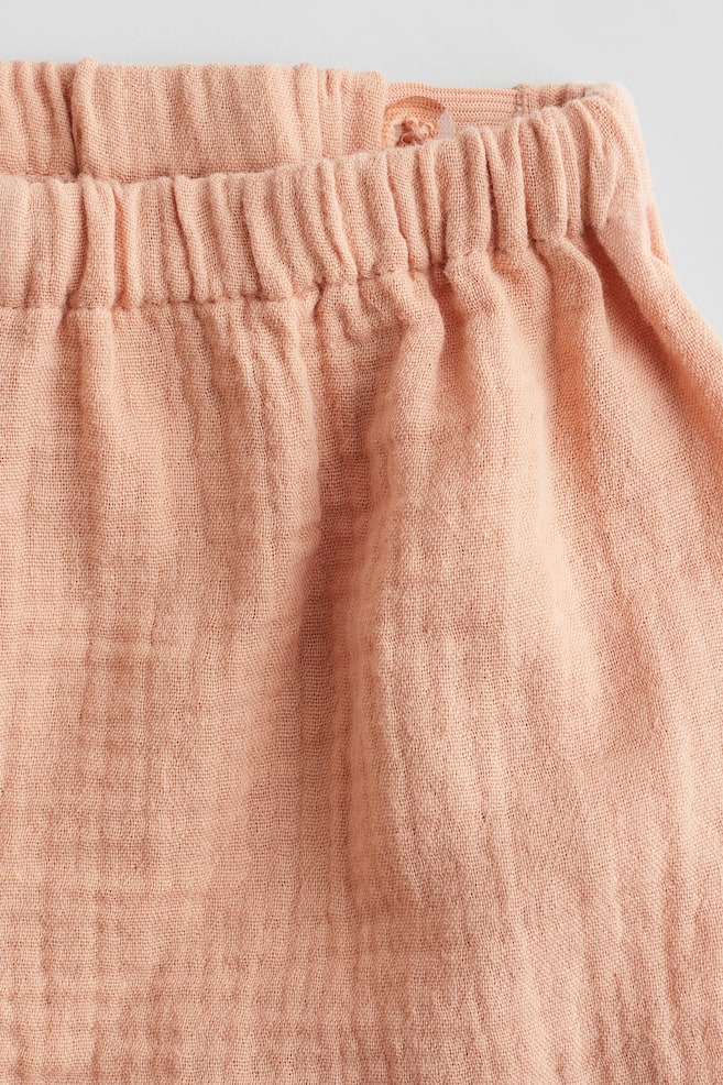 2-piece Cotton Muslin Set - Peach - Kids | H&M US