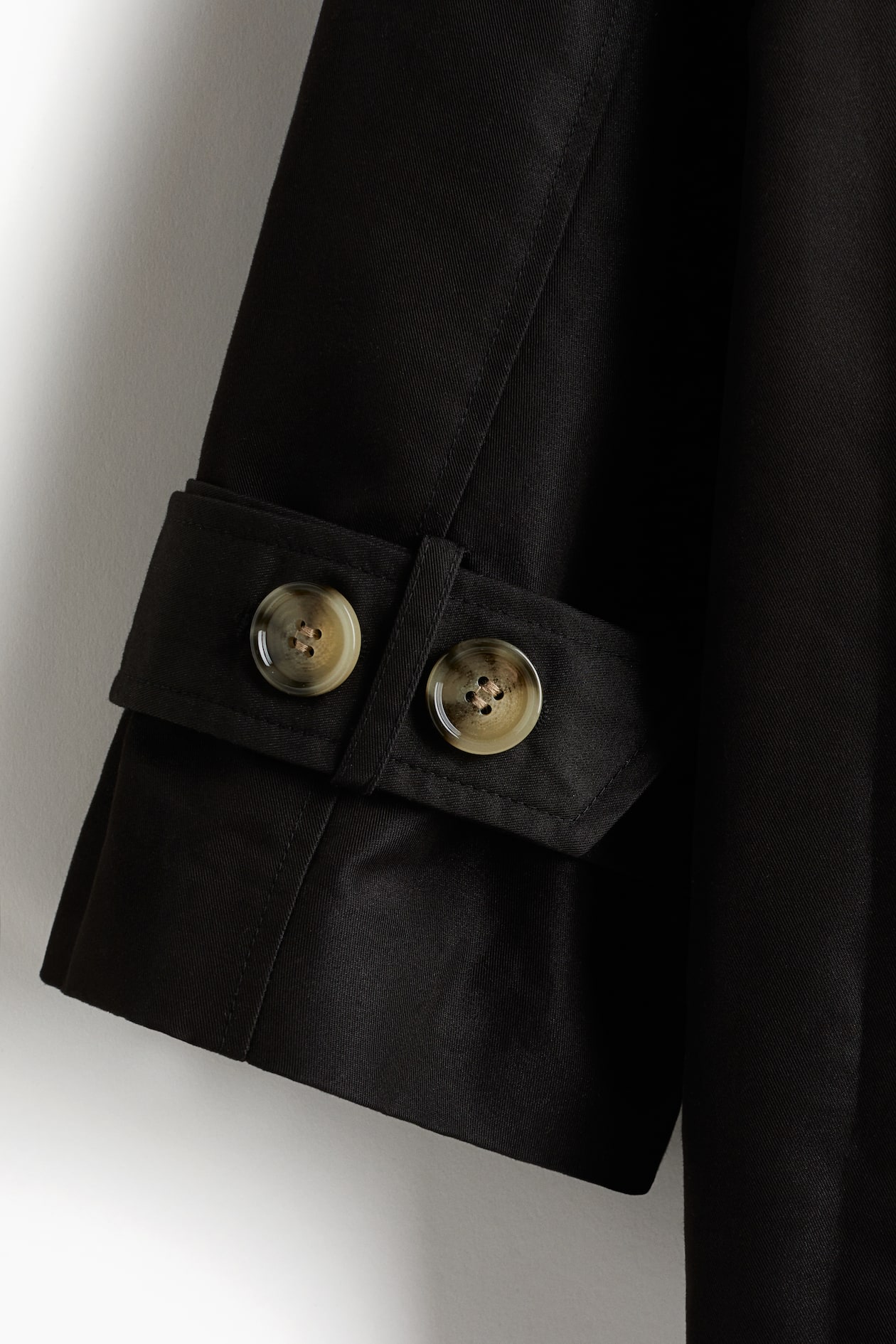 Tie-Belt Twill Jacket - Black - Ladies | H&M US