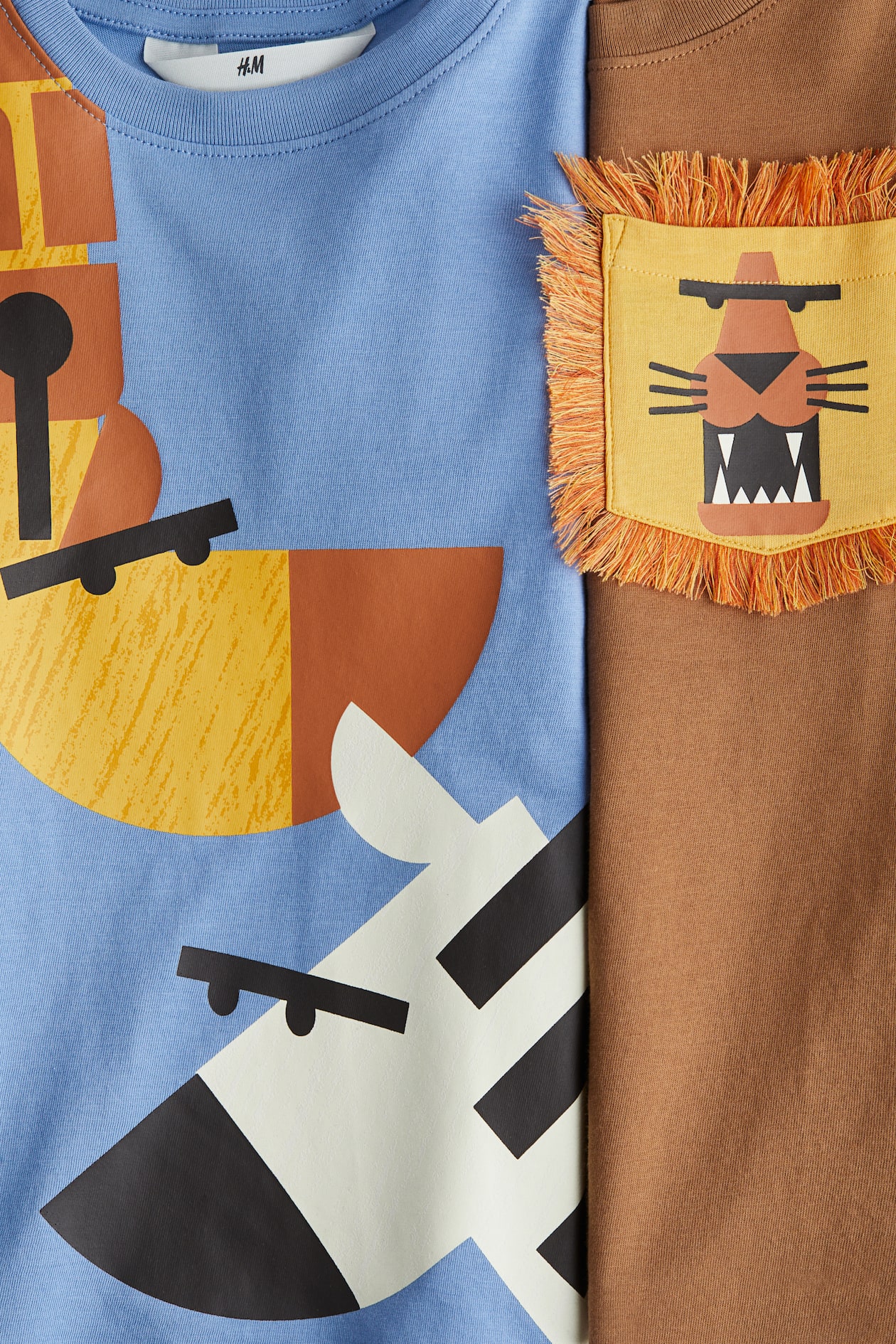 Brown/lion 2-pack Interactive-detail T-shirts for kids | H&M CA