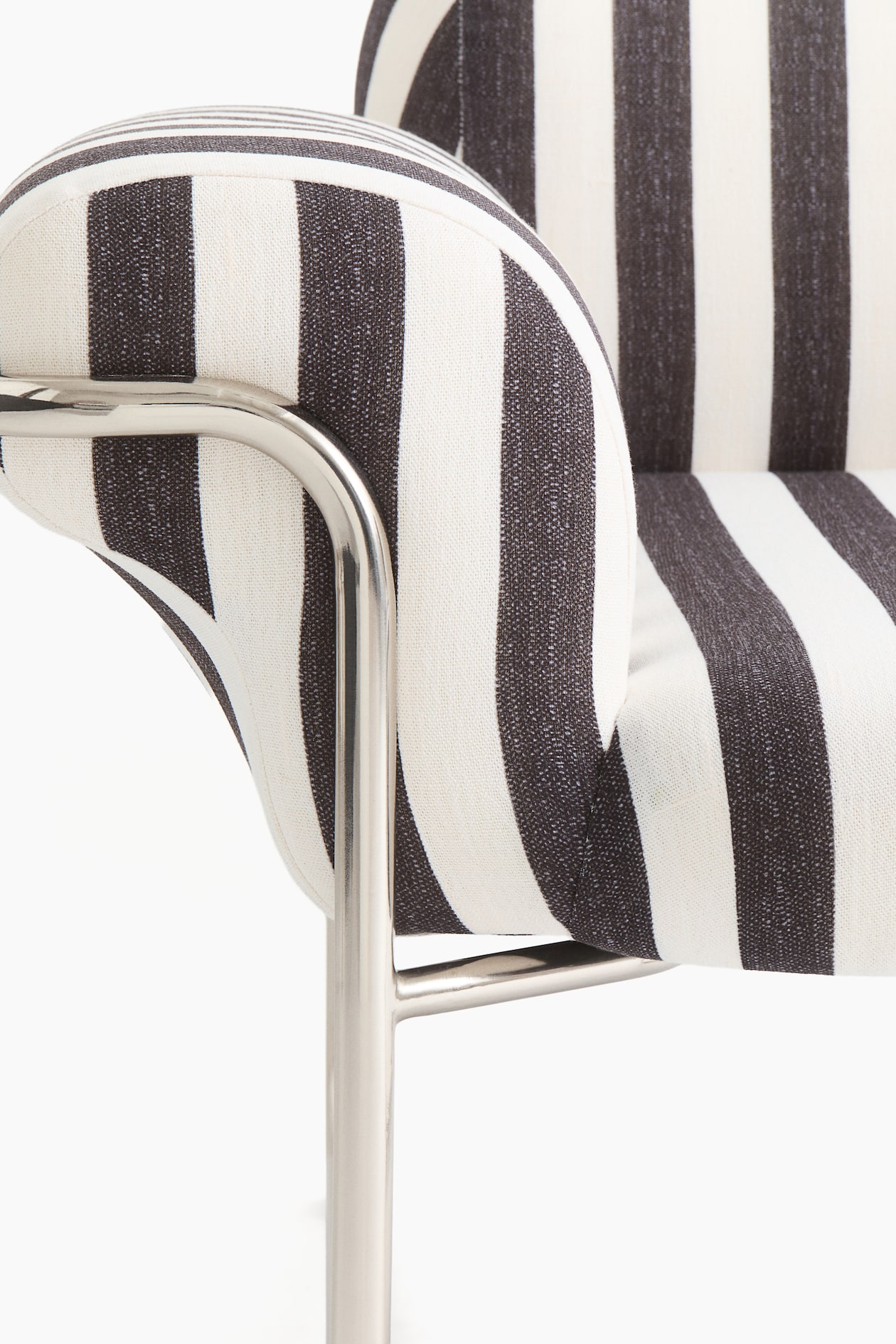 Black/white striped Metal-Framed Lounge Chair at H&M Home | H&M US