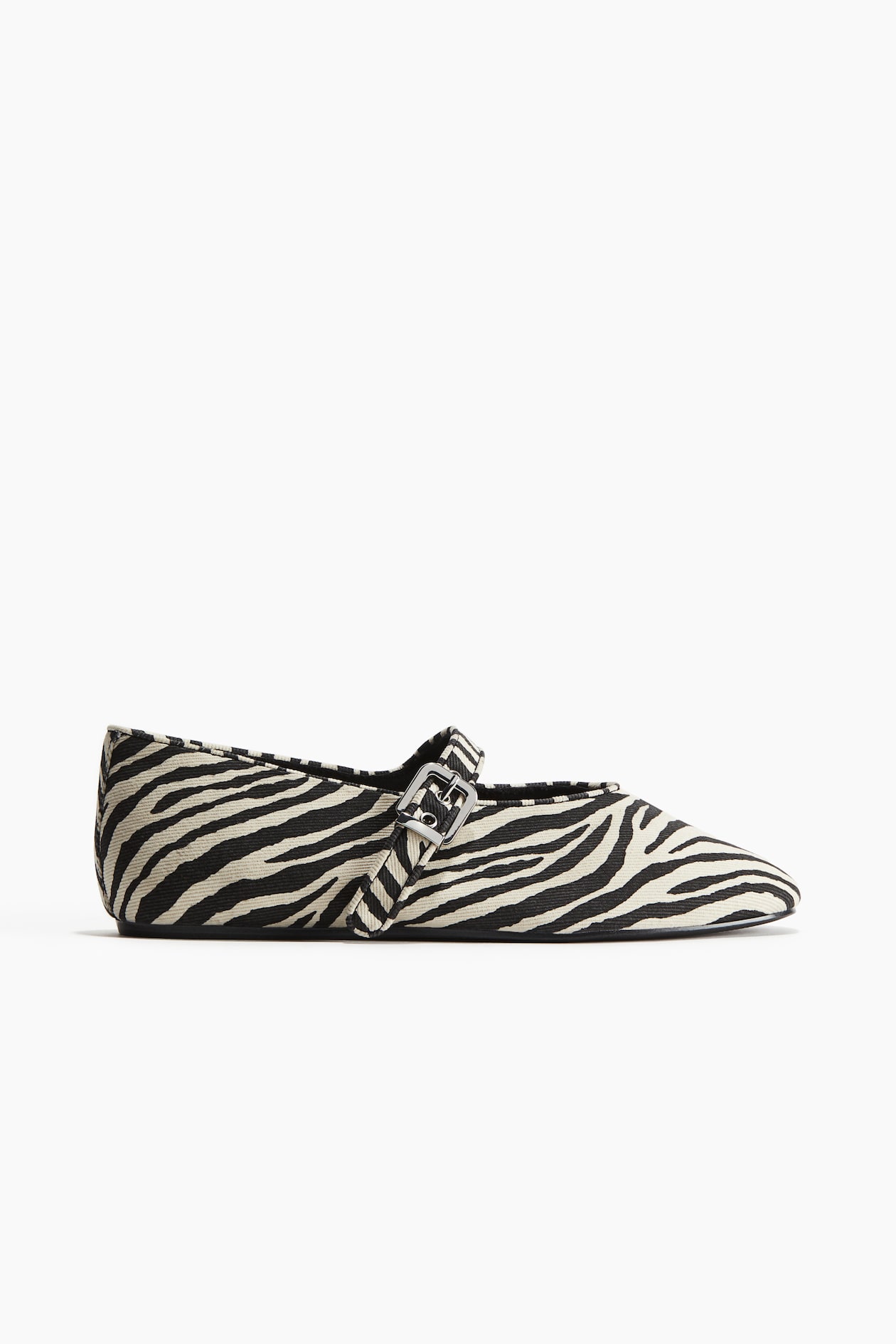 Women's Cream/zebra print Mary Jane Flats | H&M US