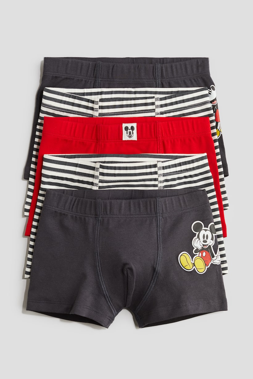 Dark gray/Mickey Mouse 5-pack Boxer Briefs for kids | H&M CA