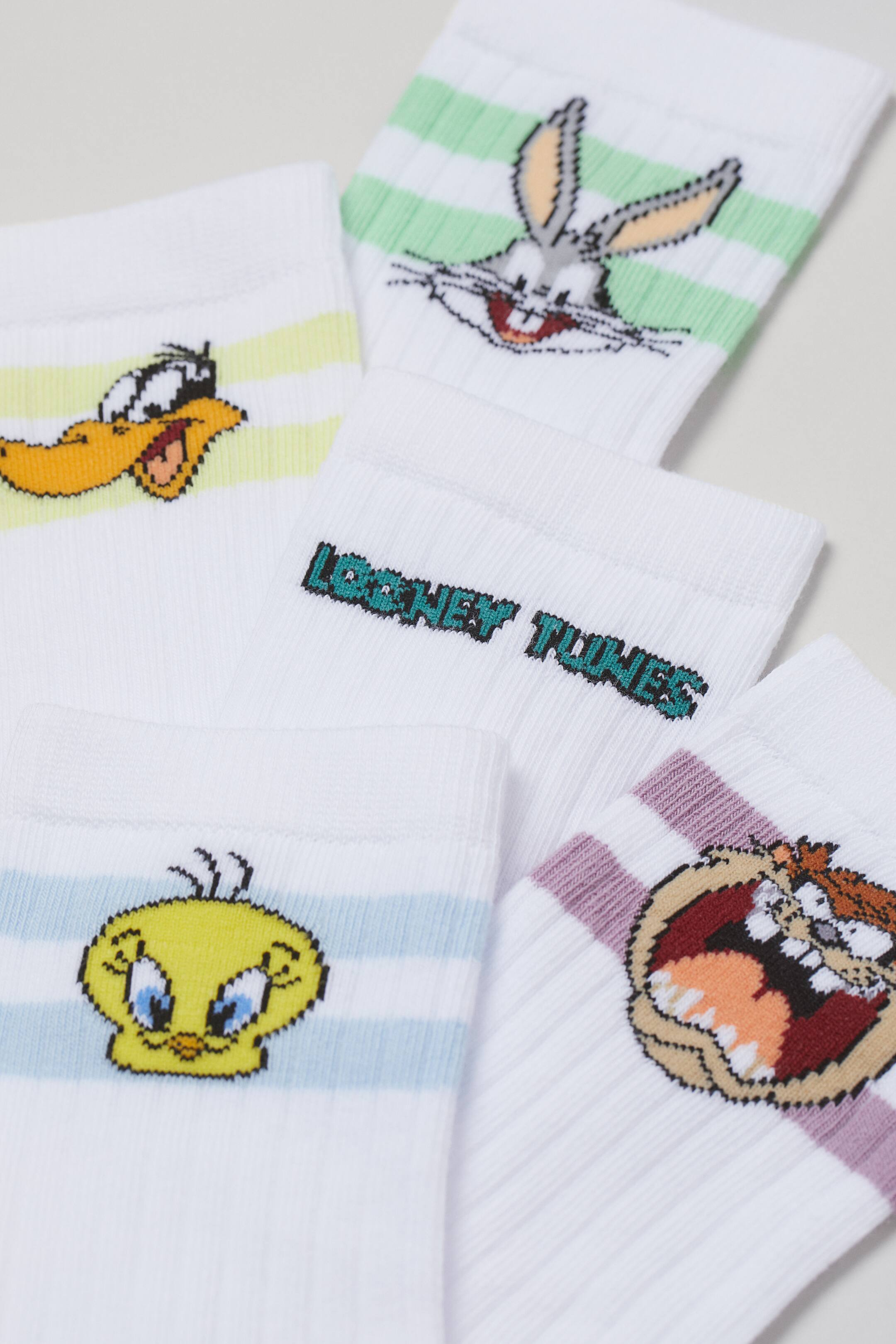 Čarape sa motivima - 5 pari - White/Looney Tunes - Kids | H&M RS
