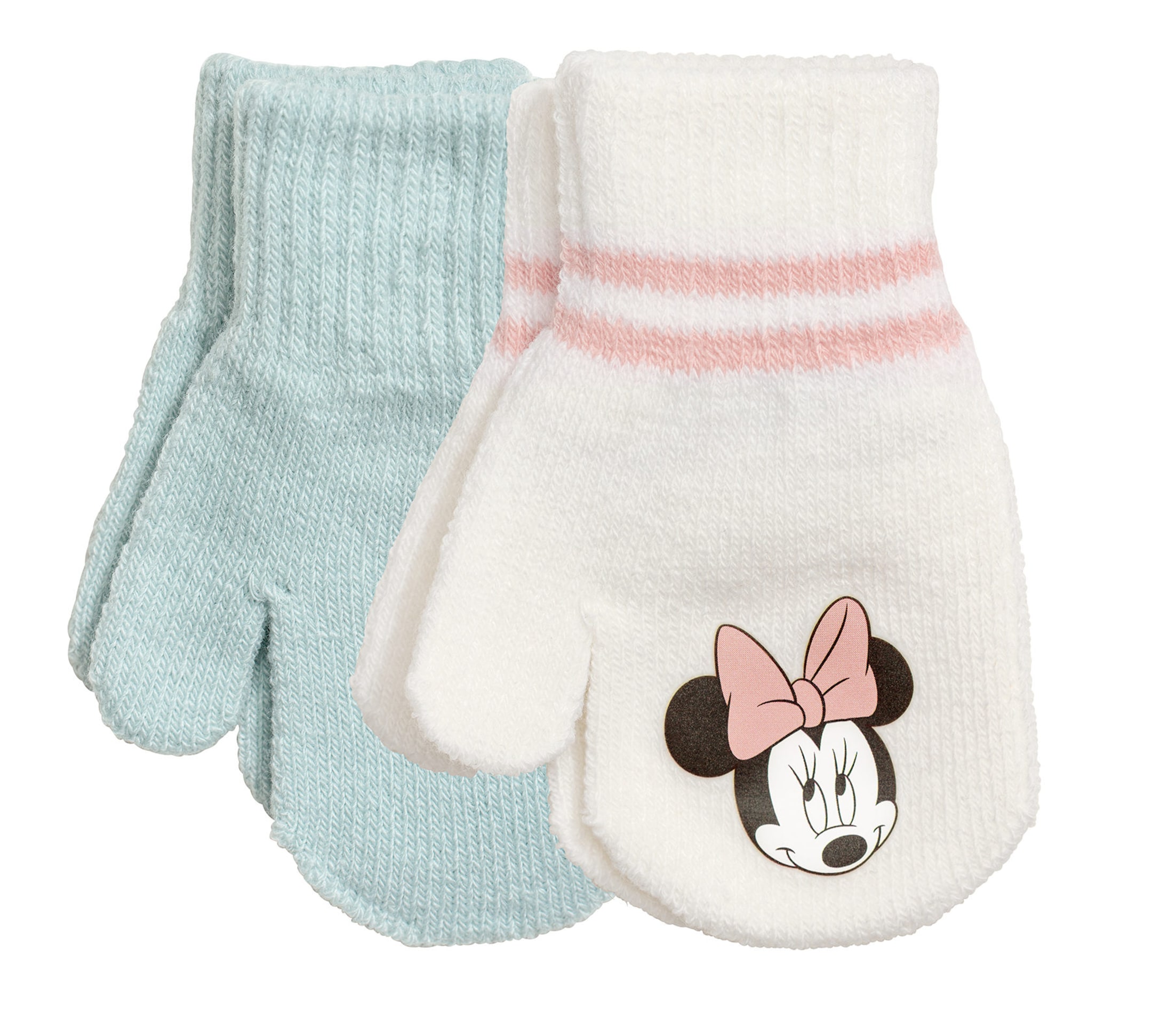 2-pack mittens - Light turquoise/Minnie Mouse - Kids | H&M