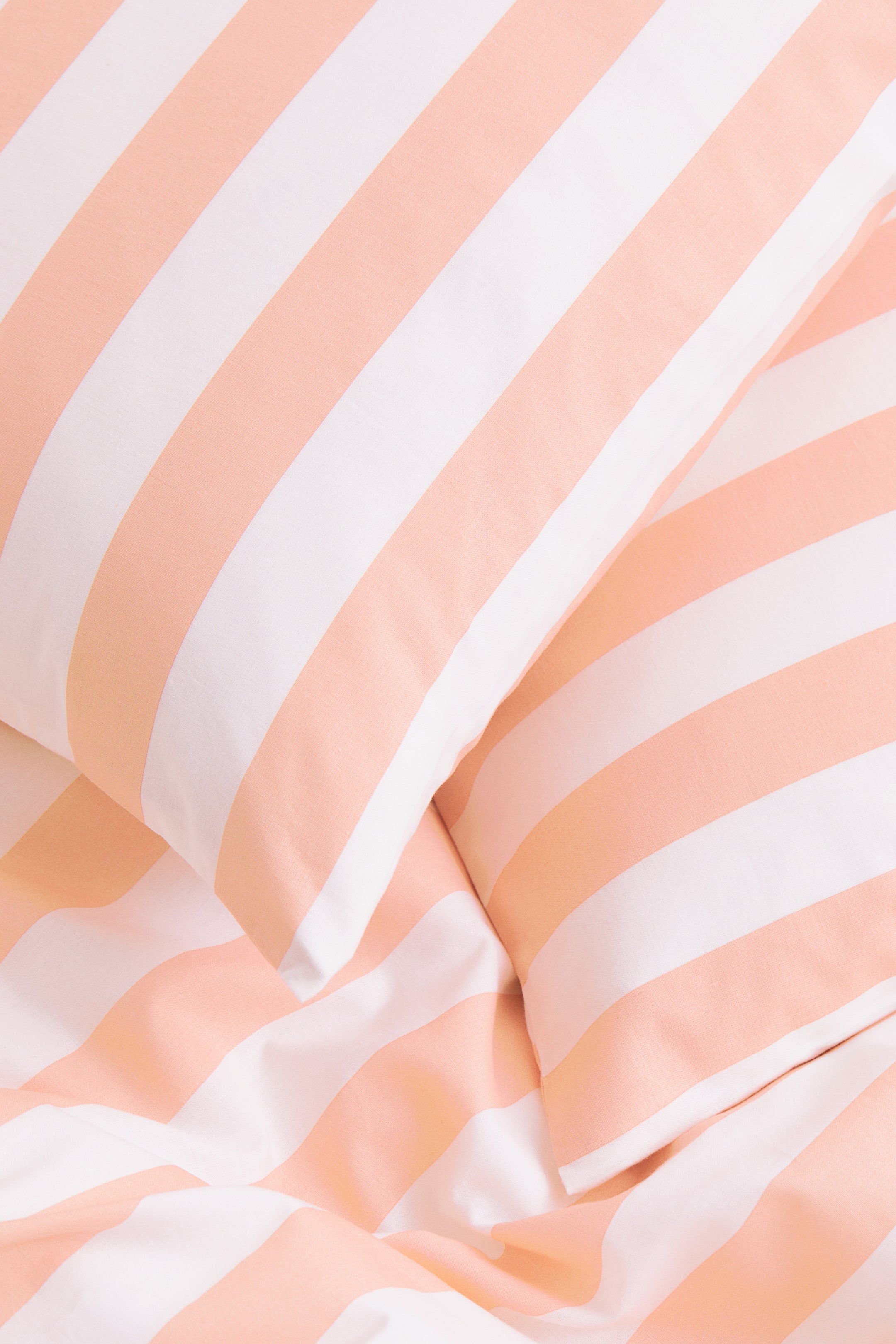 Striped double duvet cover set - Light orange/Striped - Home All | H&M IE
