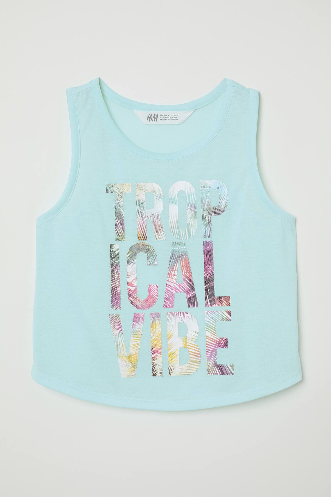 Tank Top with Printed Design - Light turquoise/Tropical Vibe - Kids | H ...