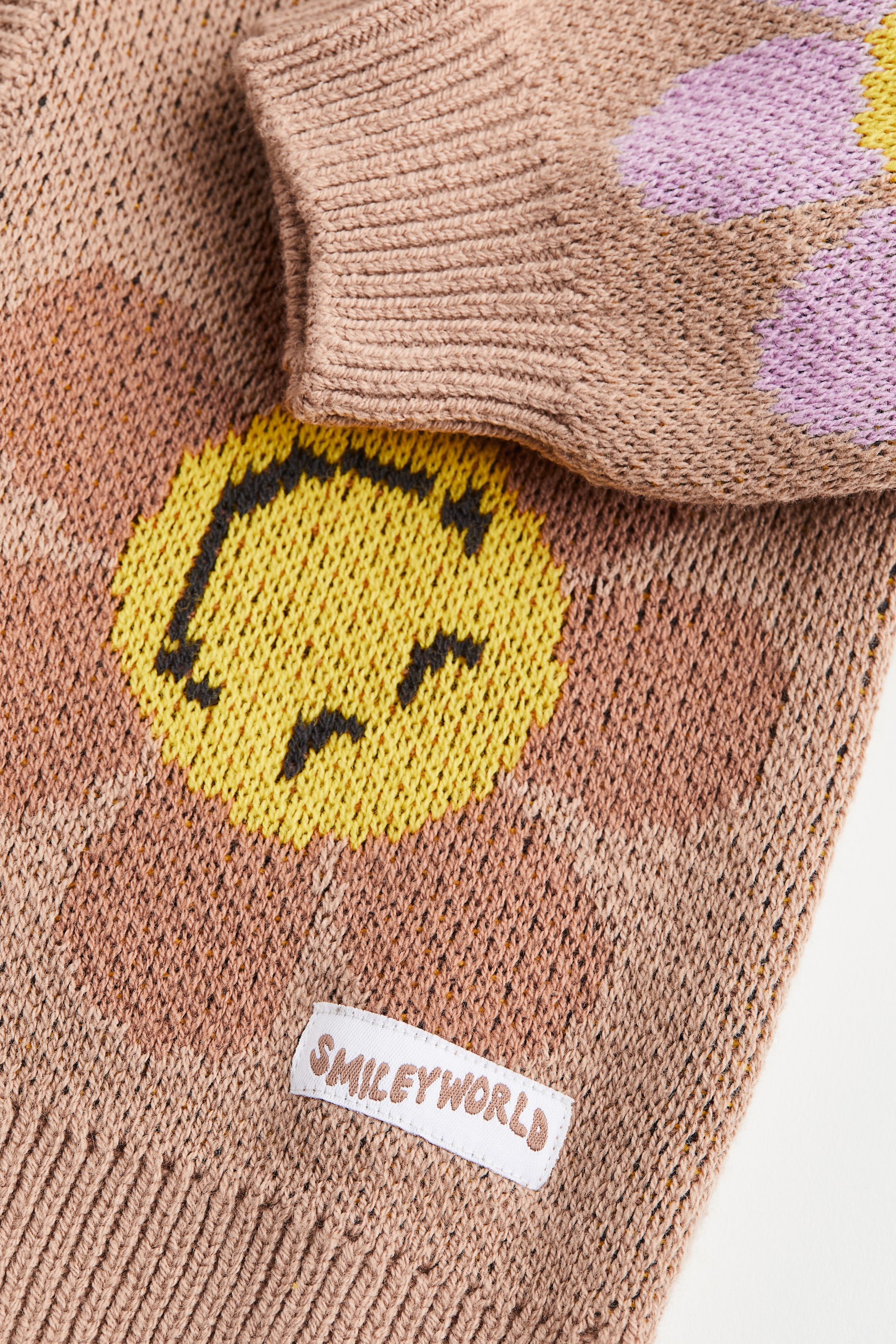 Knitted cardigan - Beige/SmileyWorld® - Kids | H&M PH