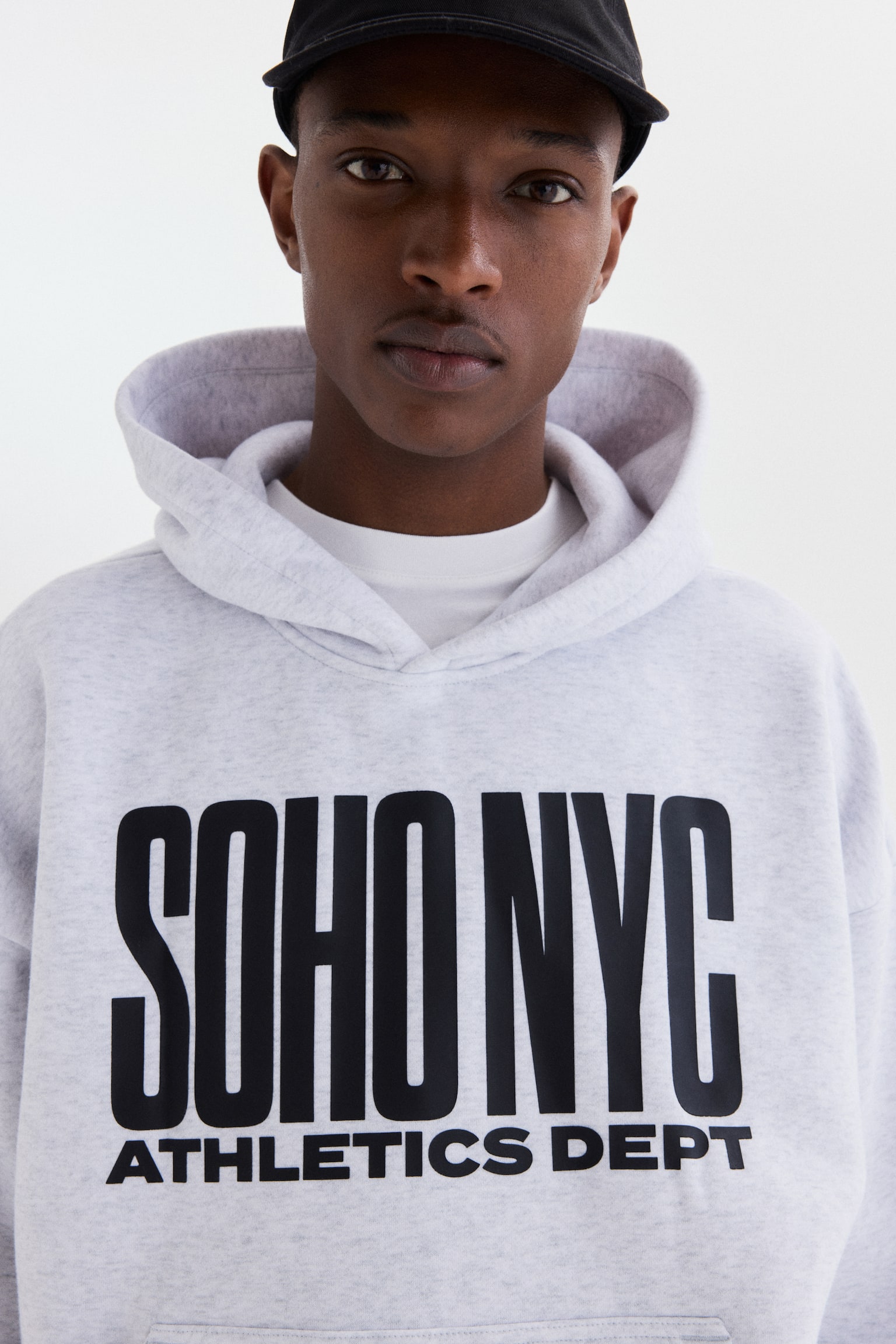 Hoodie Loose Fit - Grijs gemêleerd/Soho Nyc - HEREN | H&M BE