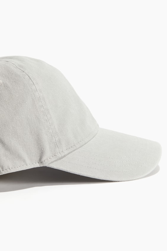 Washed Twill Cap - Light gray - Ladies | H&M US