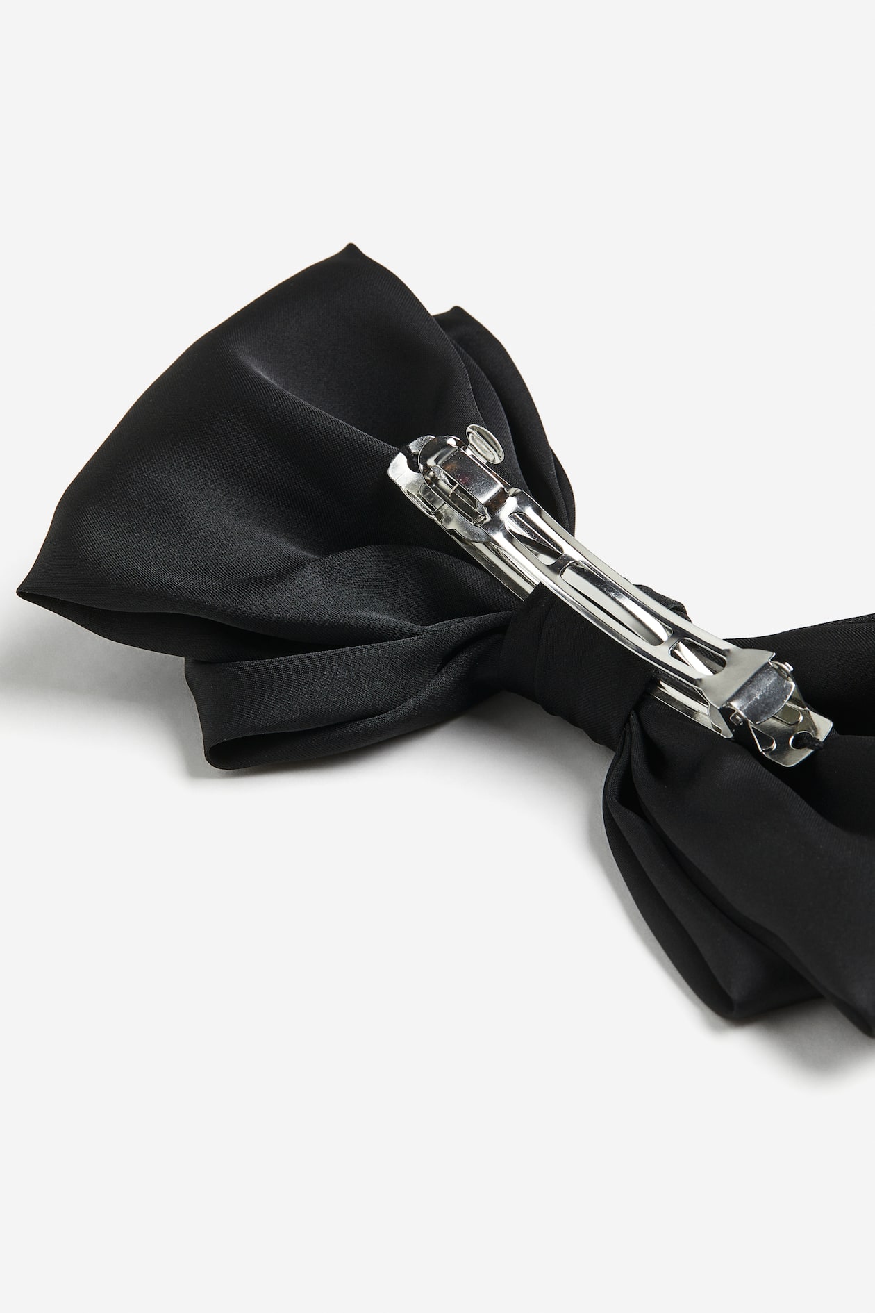 Women's Black Satin Bow Hair Clip | H&M US