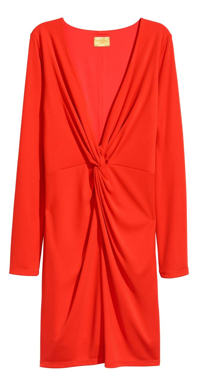 Fitted Dress - Red - Ladies | H&M US