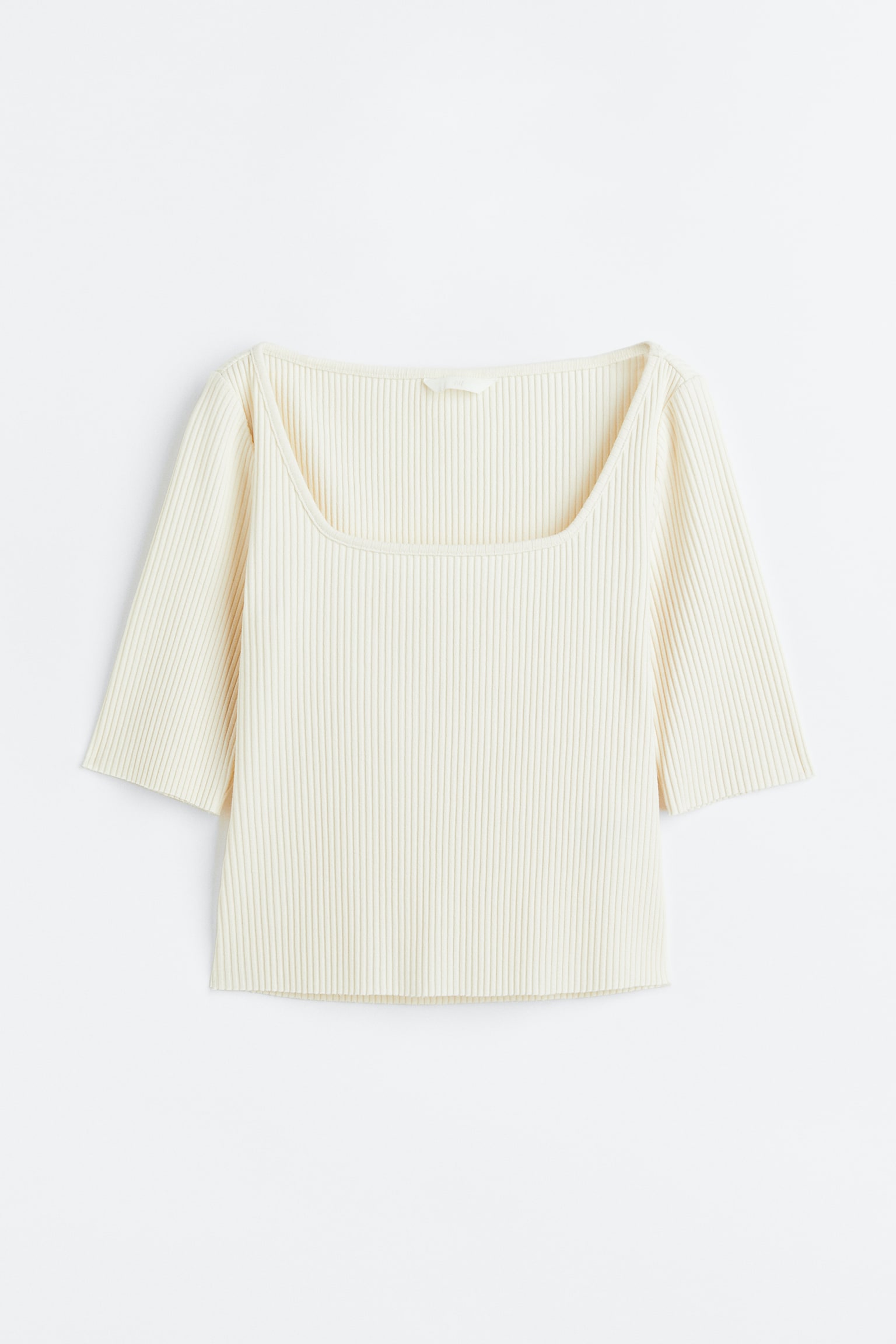Ribbed Top - Cream - Ladies | H&M US
