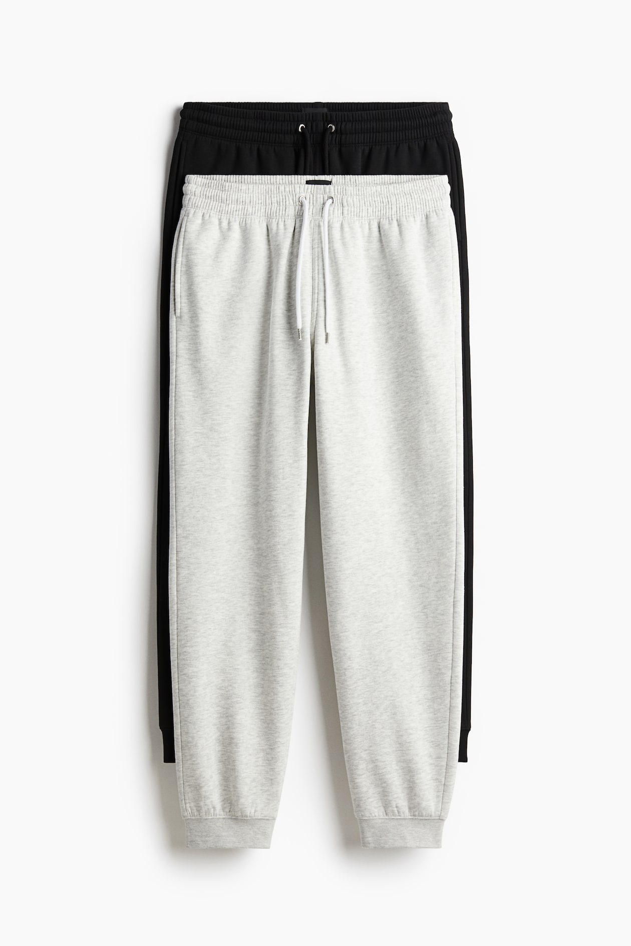 2-pack Regular Fit Sweatpants - Black/gray melange - Men | H&M US