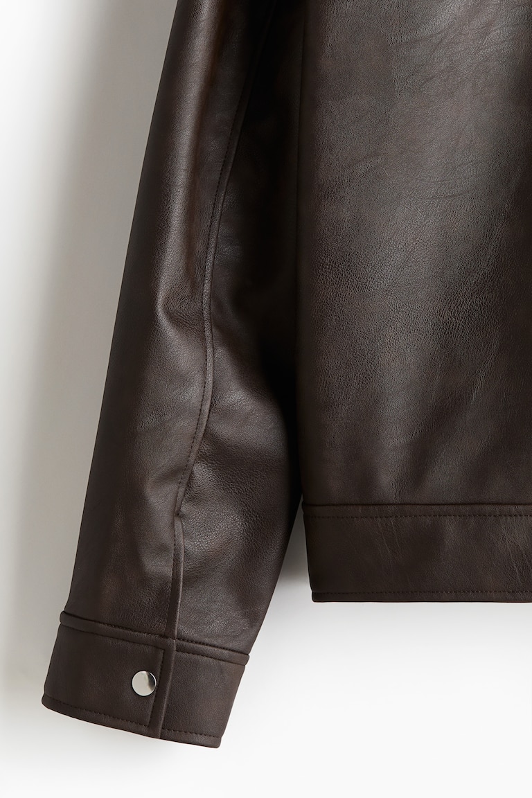 Regular Fit Coated Jacket - Dark brown - Men | H&M US