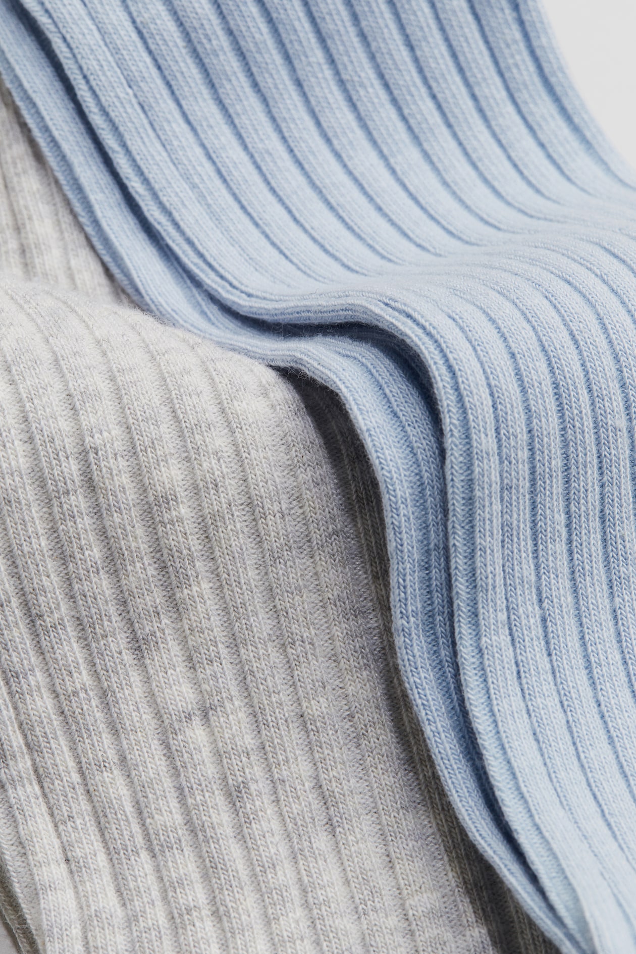 2-pack fine-knit tights - Light blue/Light grey marl - Kids | H&M GB