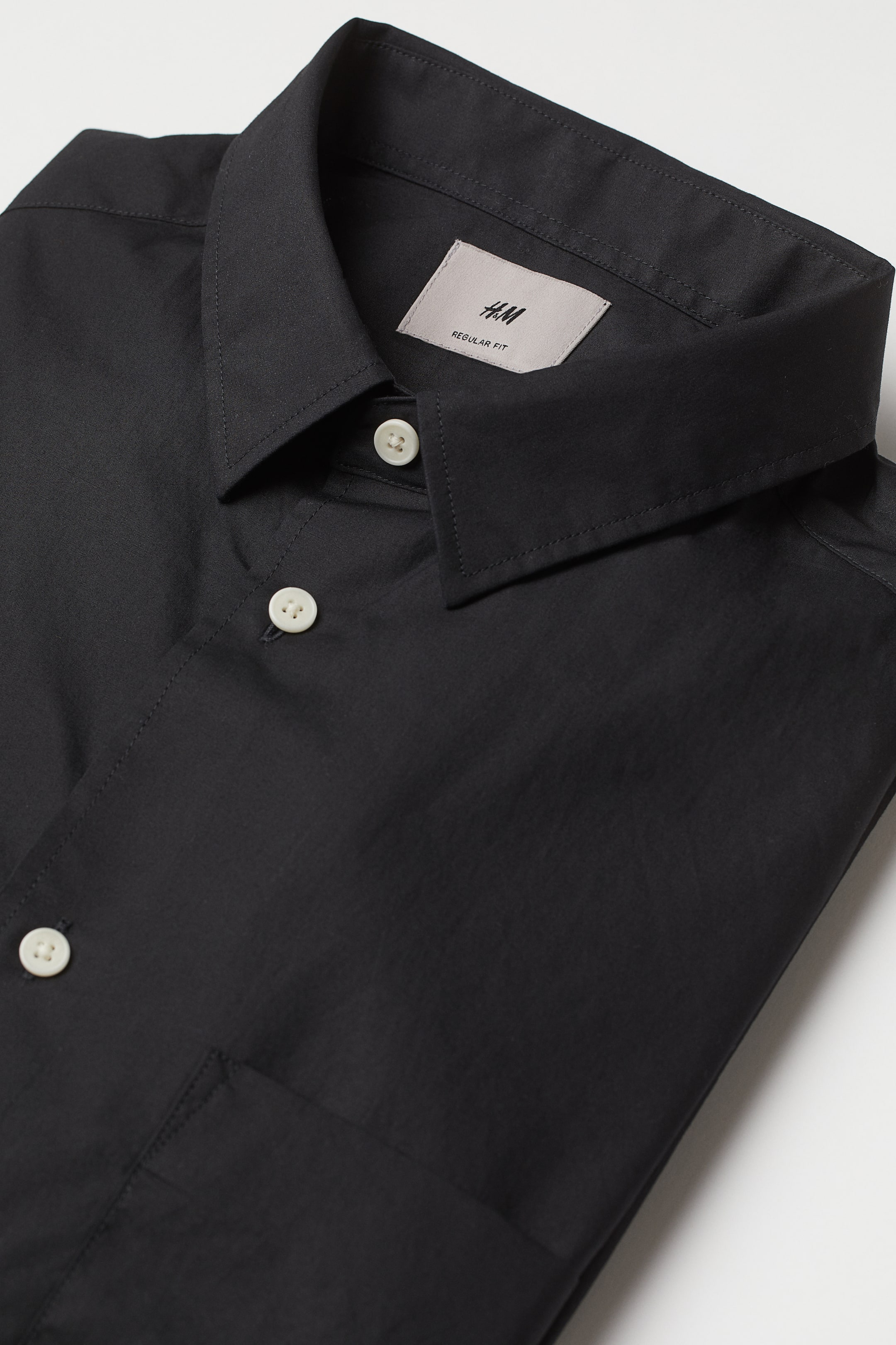 Regular Fit Premium cotton shirt - Black - Men | H&M HK