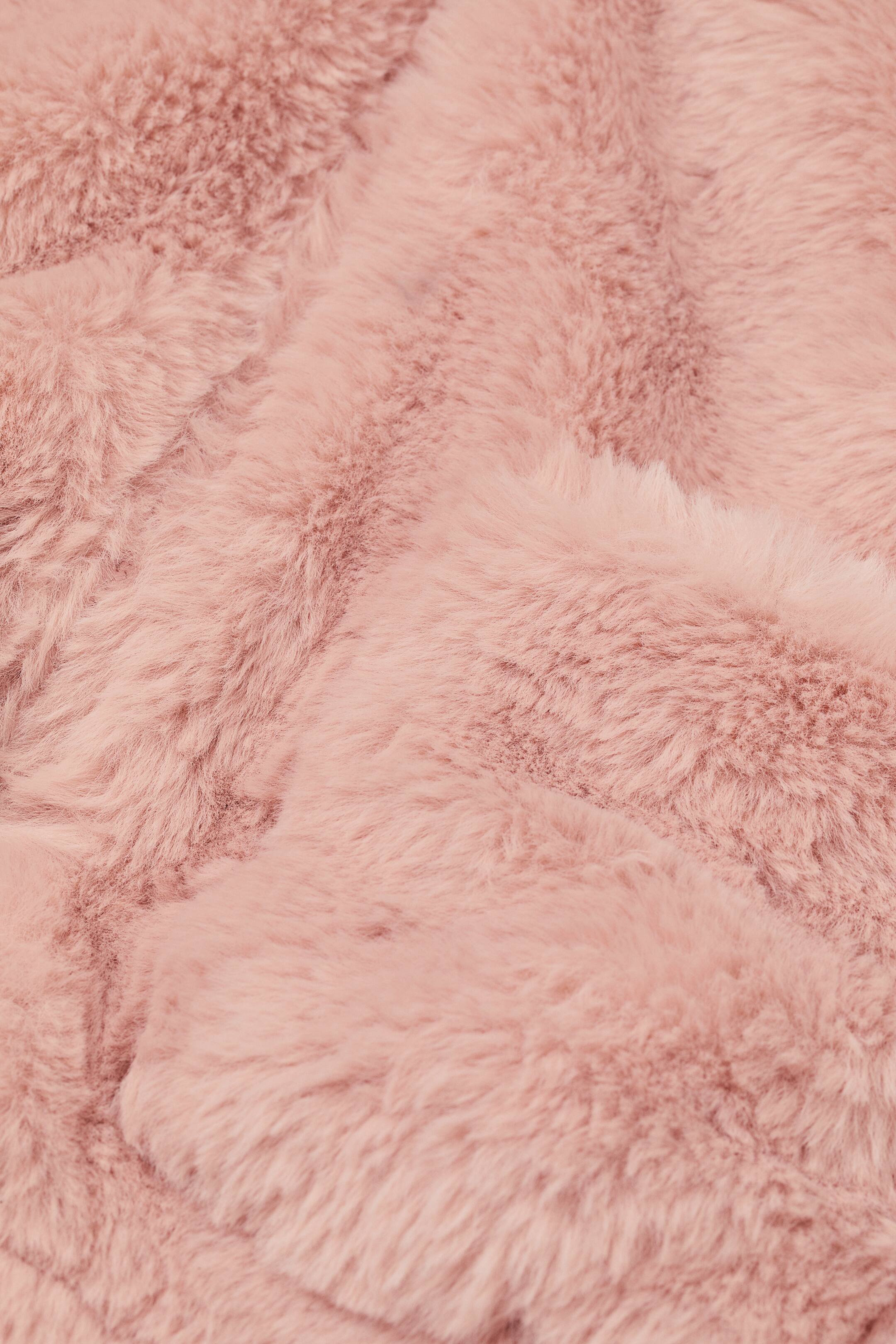 Hooded Faux Fur Jacket - Light pink - Kids | H&M CA