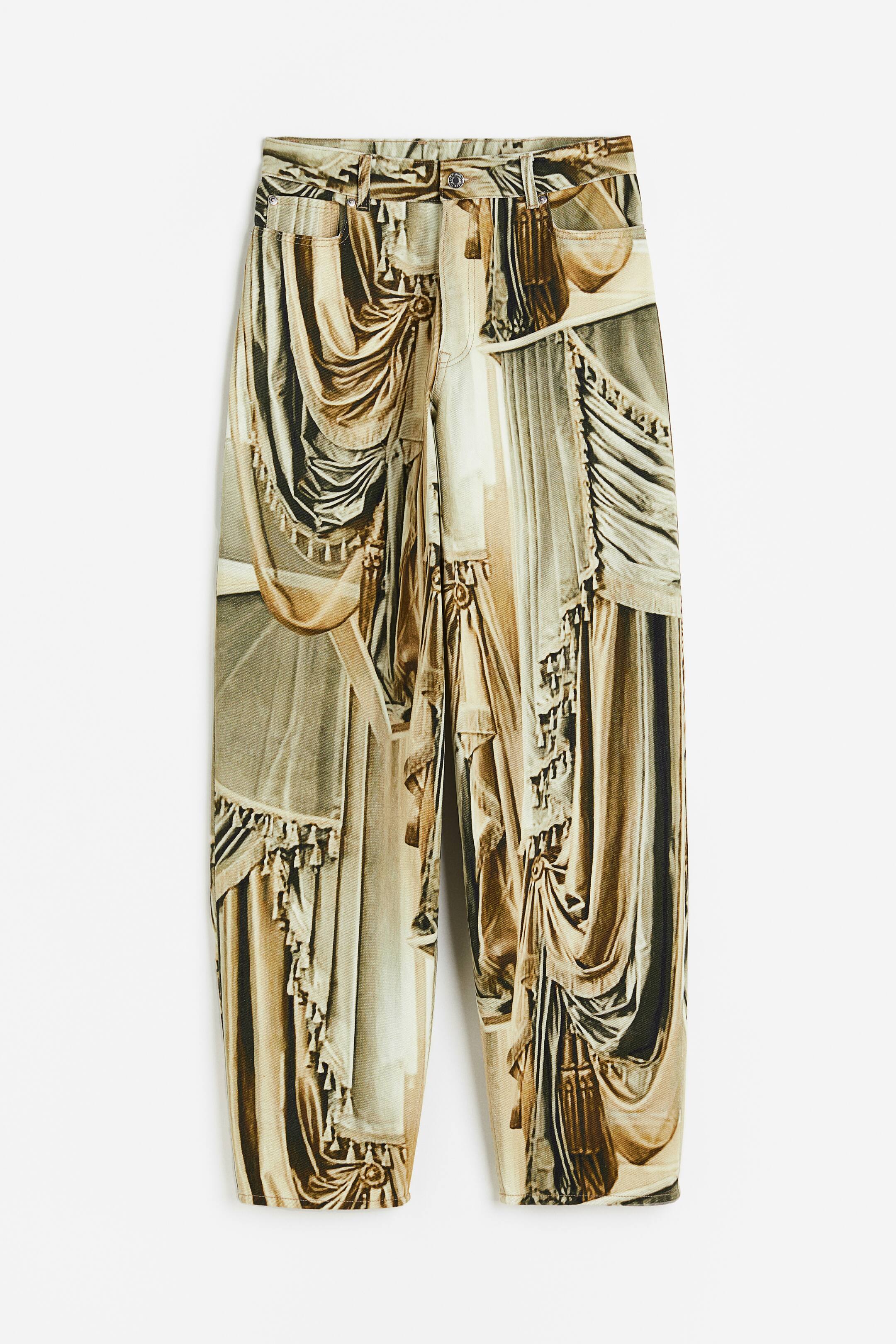 Printed jeans - Beige/Patterned - Ladies | H&M SG