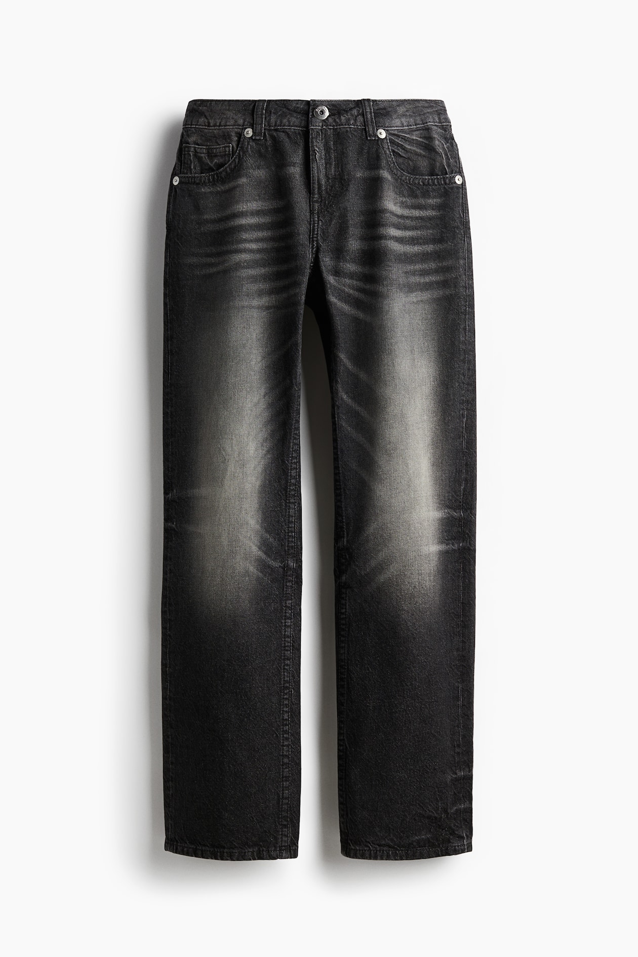Women's Faded black Straight Low Jeans | H&M CA