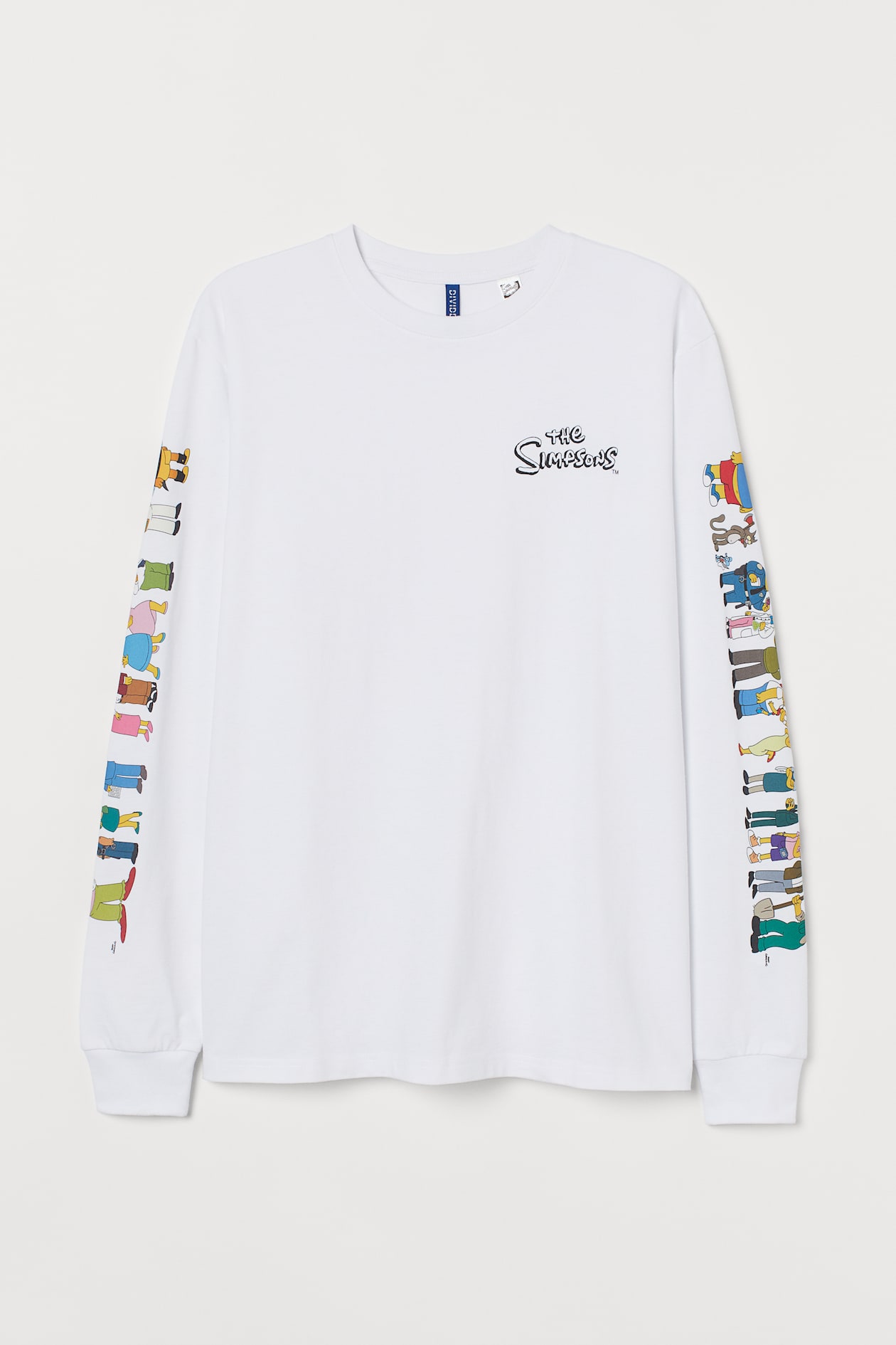 Printed Jersey Shirt - White/The Simpsons - Men | H&M US
