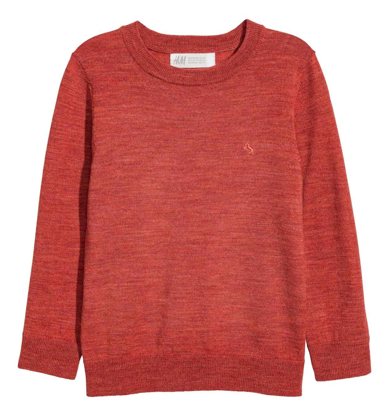 Merino wool jumper - Rust red - Kids | H&M GB
