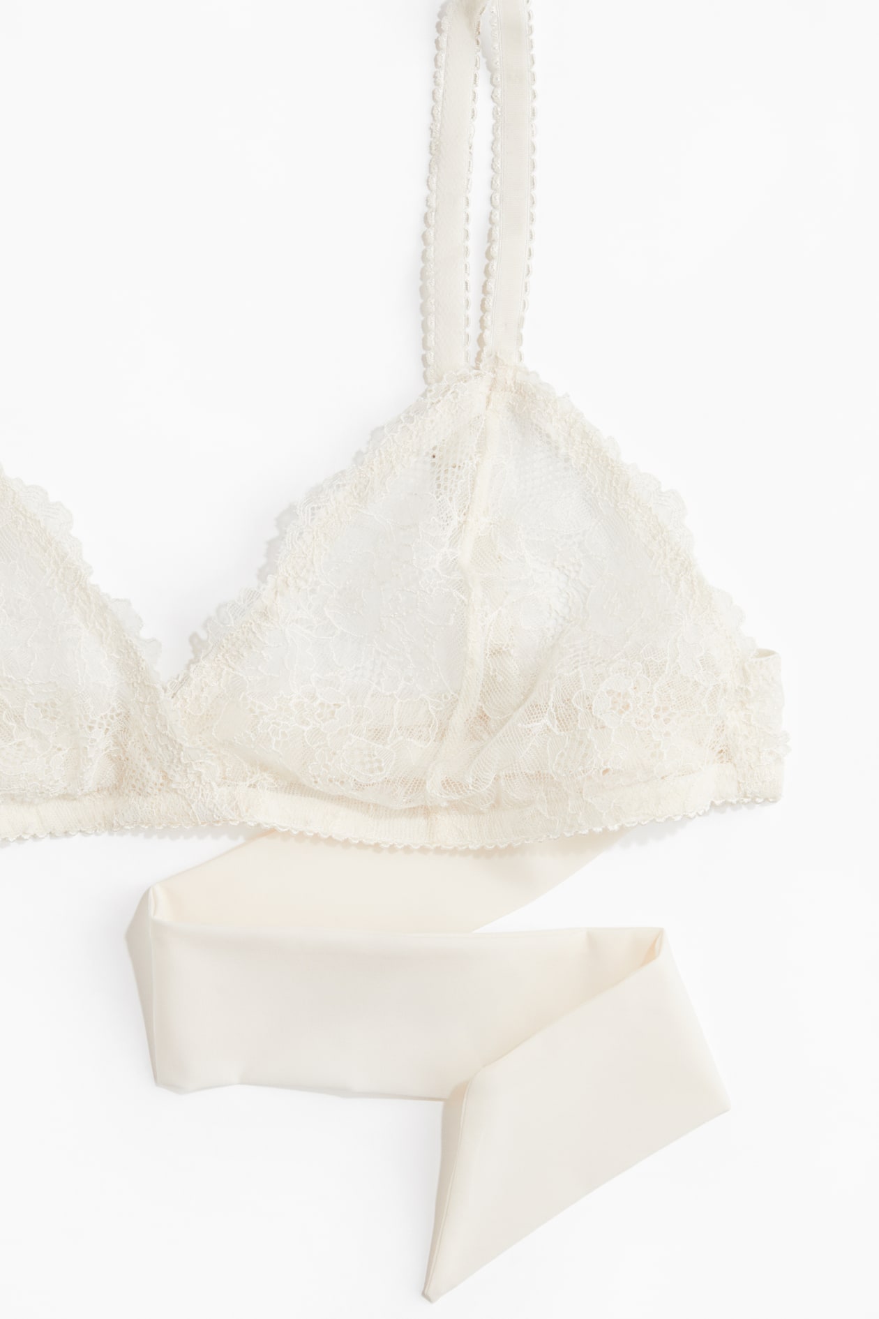 Women's Cream Soft lace bra | H&M GB