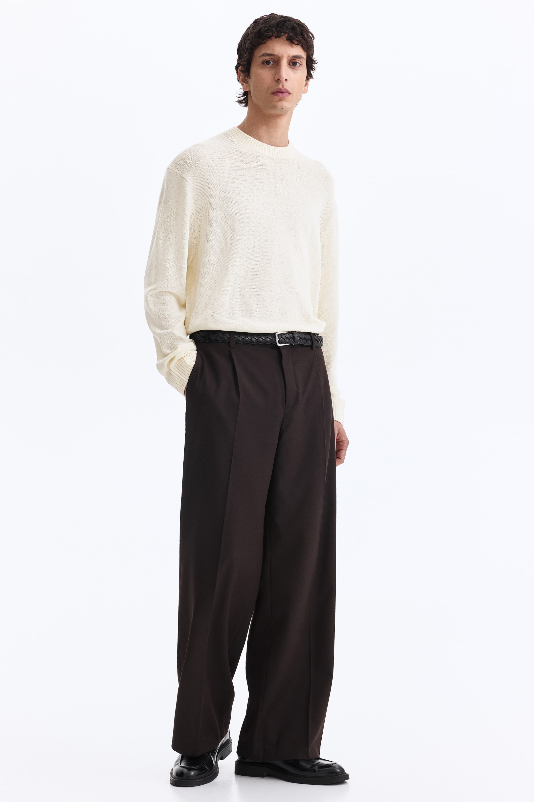 Relaxed Fit Jumper - Cream - Men | H&M SG