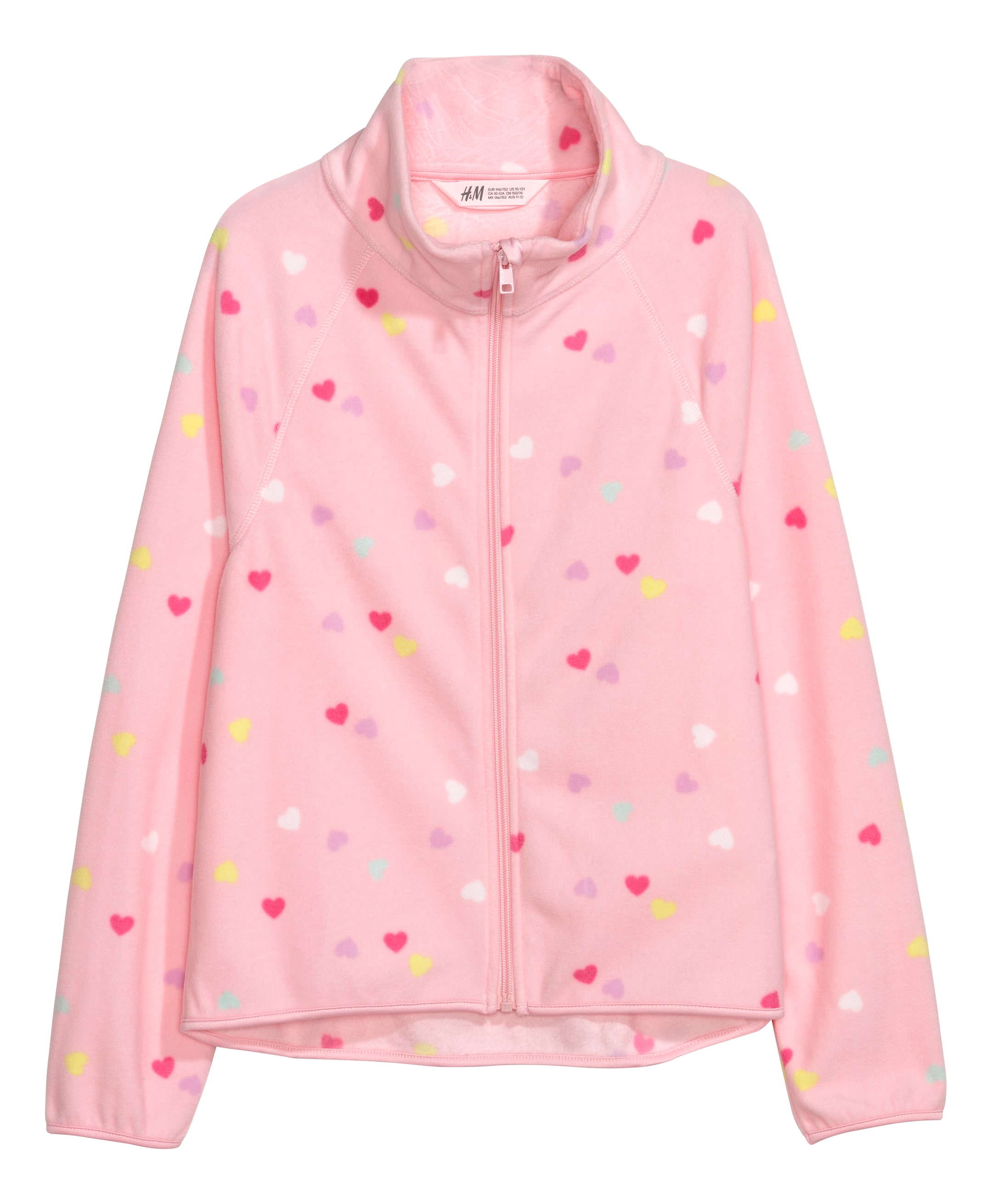 Fleece Jacket - Pink/hearts - Kids | H&M US