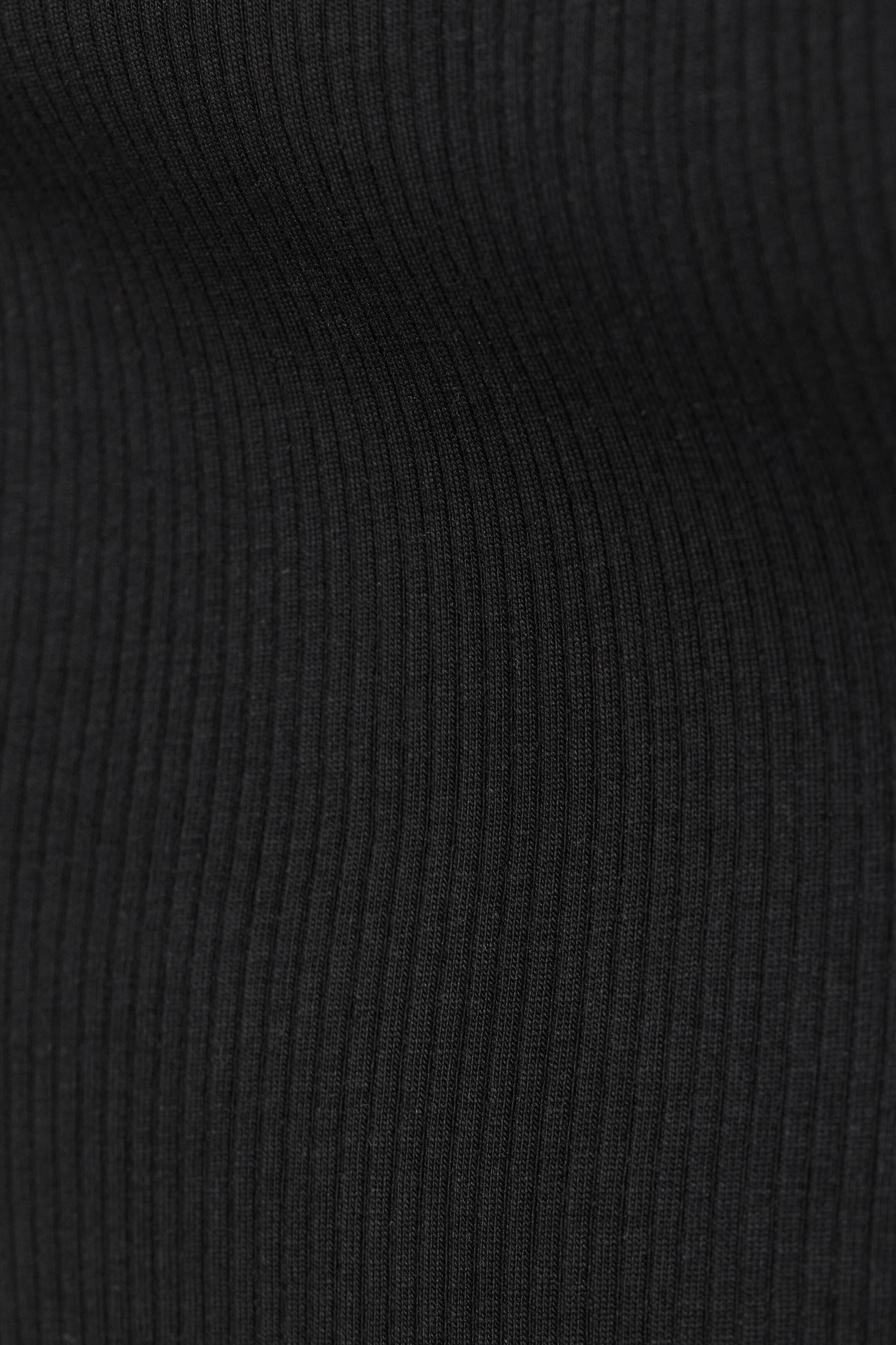 Ribbed tube top - Sleeveless - Regular length - Black - Ladies | H&M GB