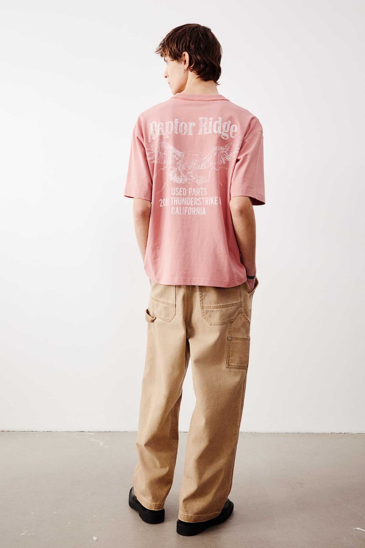 Men’s Pink/Raptor Ridge Loose-Fit Printed T-Shirt | H&M CA