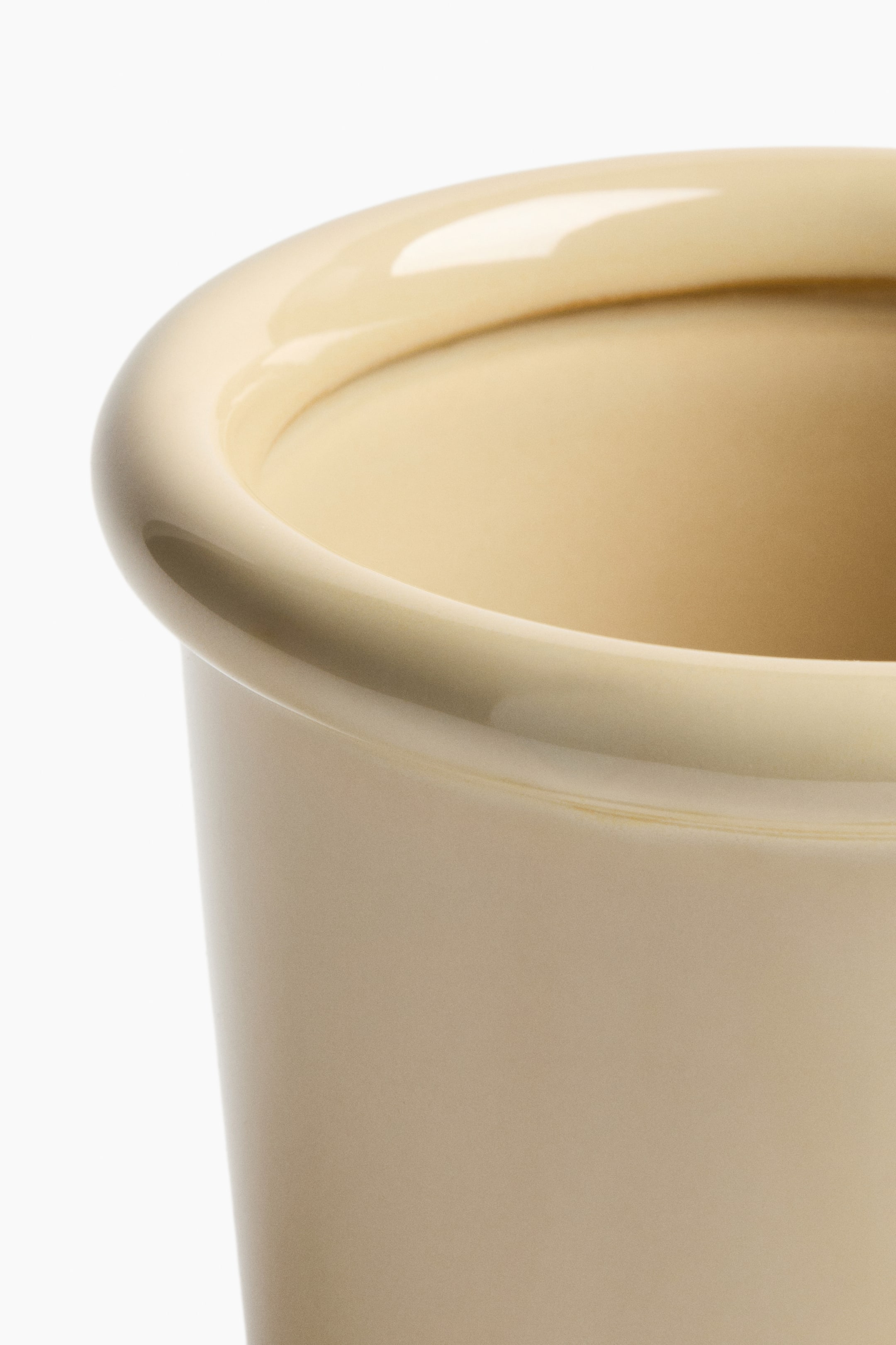 Light yellow Extra-Small Stoneware Plant Pot with Saucer at H&M Home ...