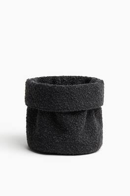Small Bouclé Storage Basket - Dark gray - Home All | H&M US