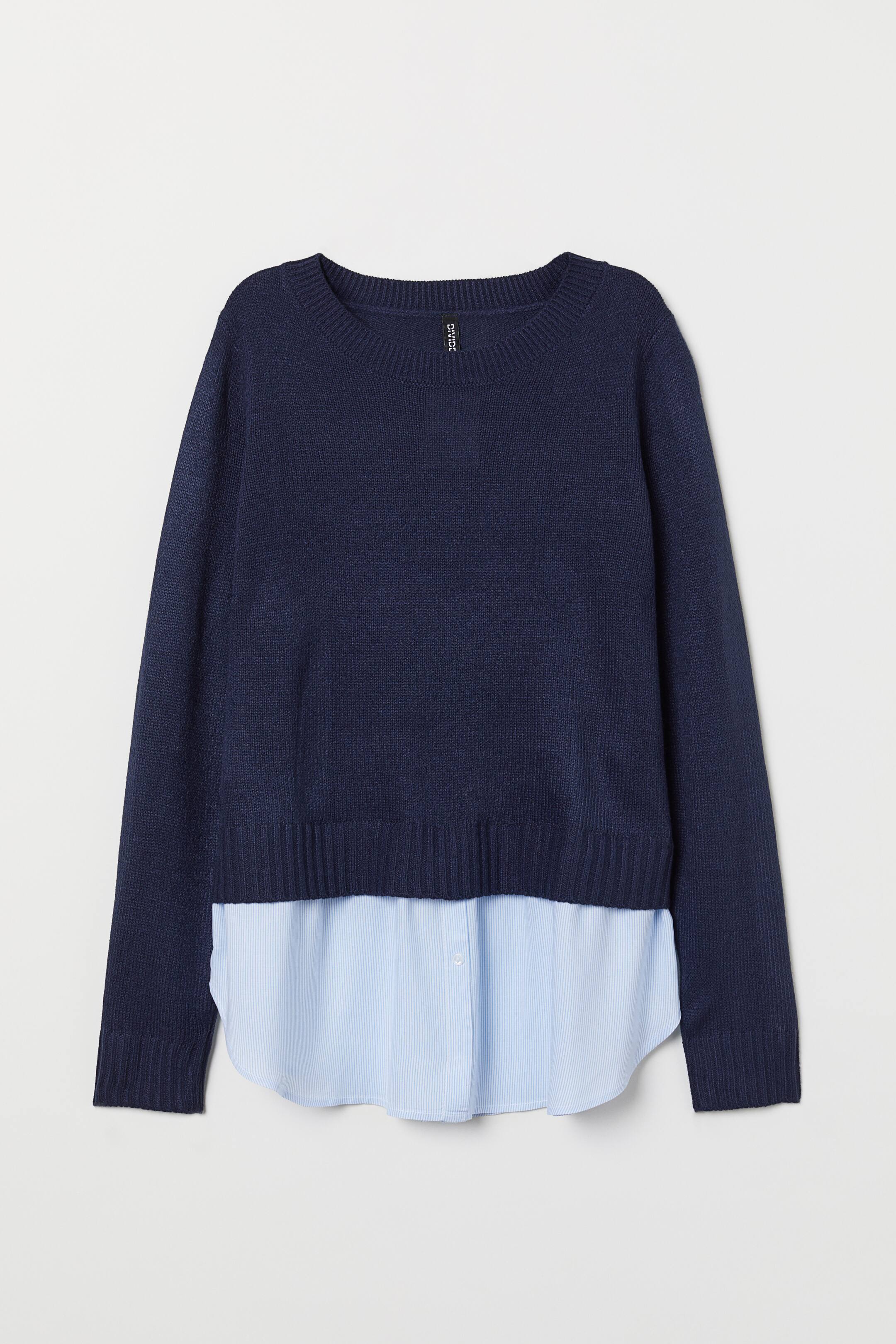 Pull - Bleu foncé - FEMME | H&M FR
