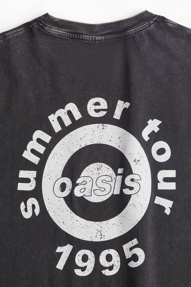 - Oversized printed T-shirt - Dark grey/Oasis - Ladies | H&M IN