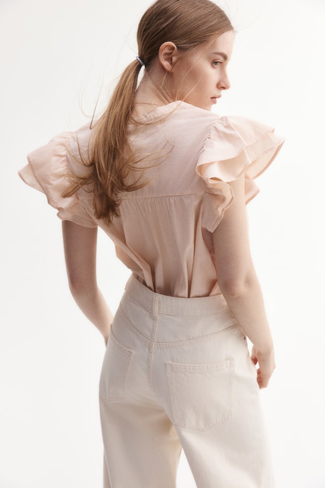 Blusa en bordado inglés - Rosa palo - Ladies | H&M MX