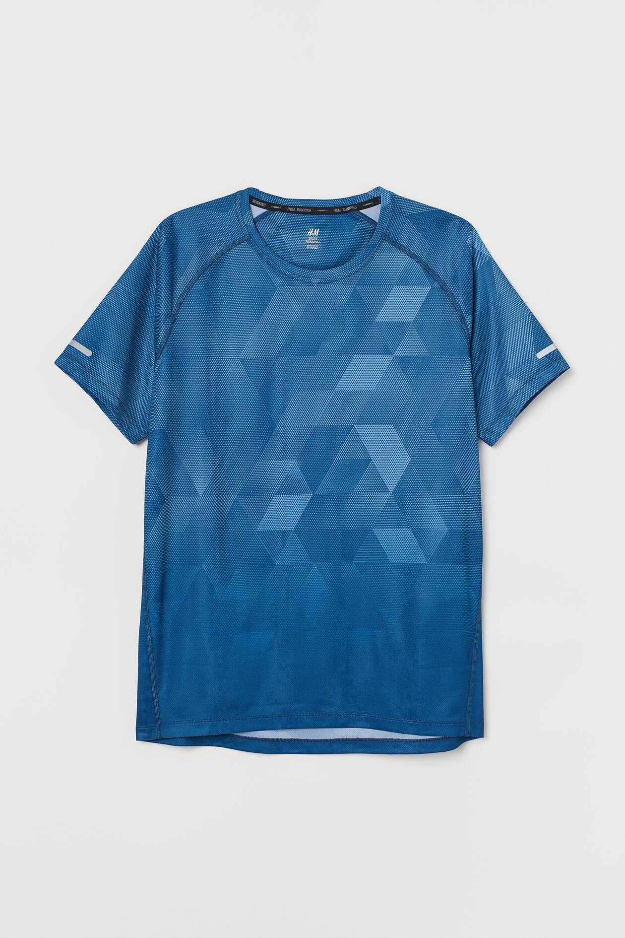 Regular Fit Running Shirt - Blue/patterned - Men | H&M CA