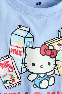 T-shirt ample, imprimé - Bleu clair/Hello Kitty - ENFANT | H&M CA