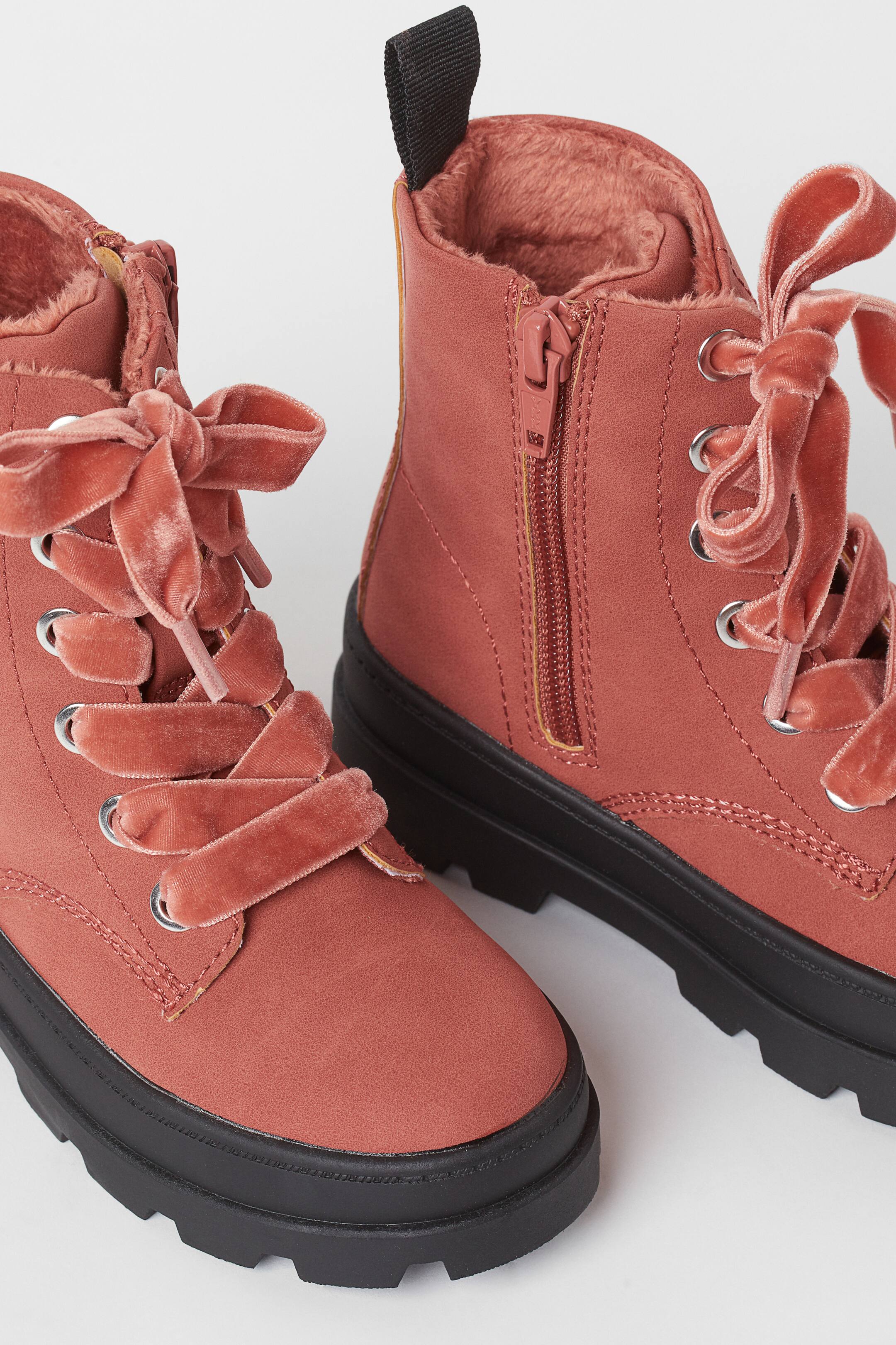 Warm-lined boots - Low heel - Brick red - Kids | H&M GB