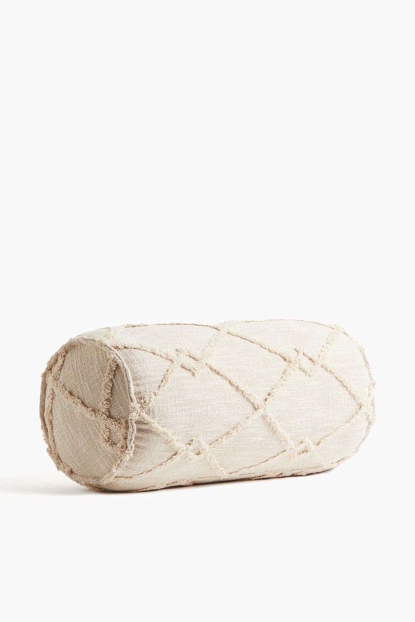 Light beige Tufted Cotton Bolster at H&M Home | H&M US